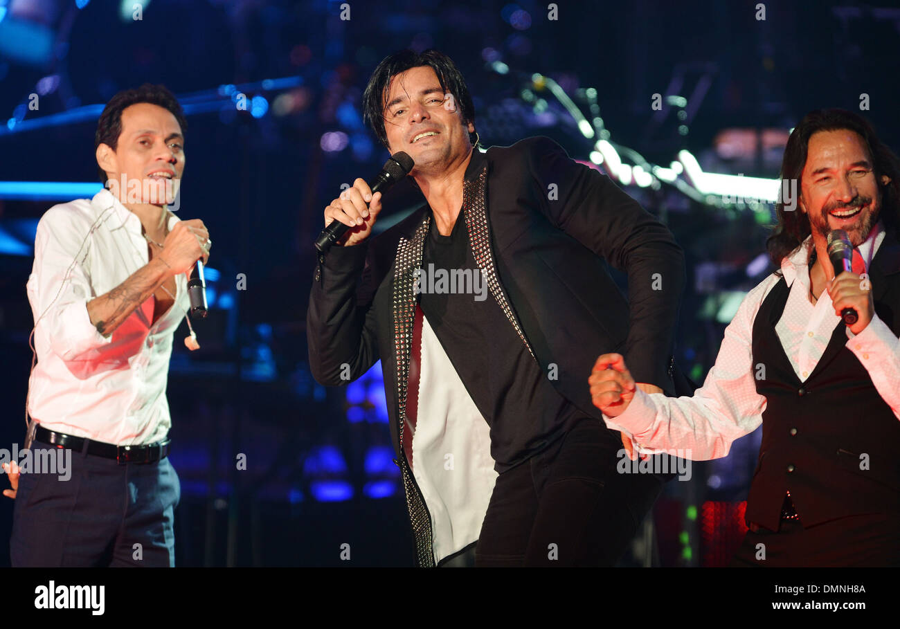Marc Anthony Chayanne and Marco Antonio Solis performing live during ...