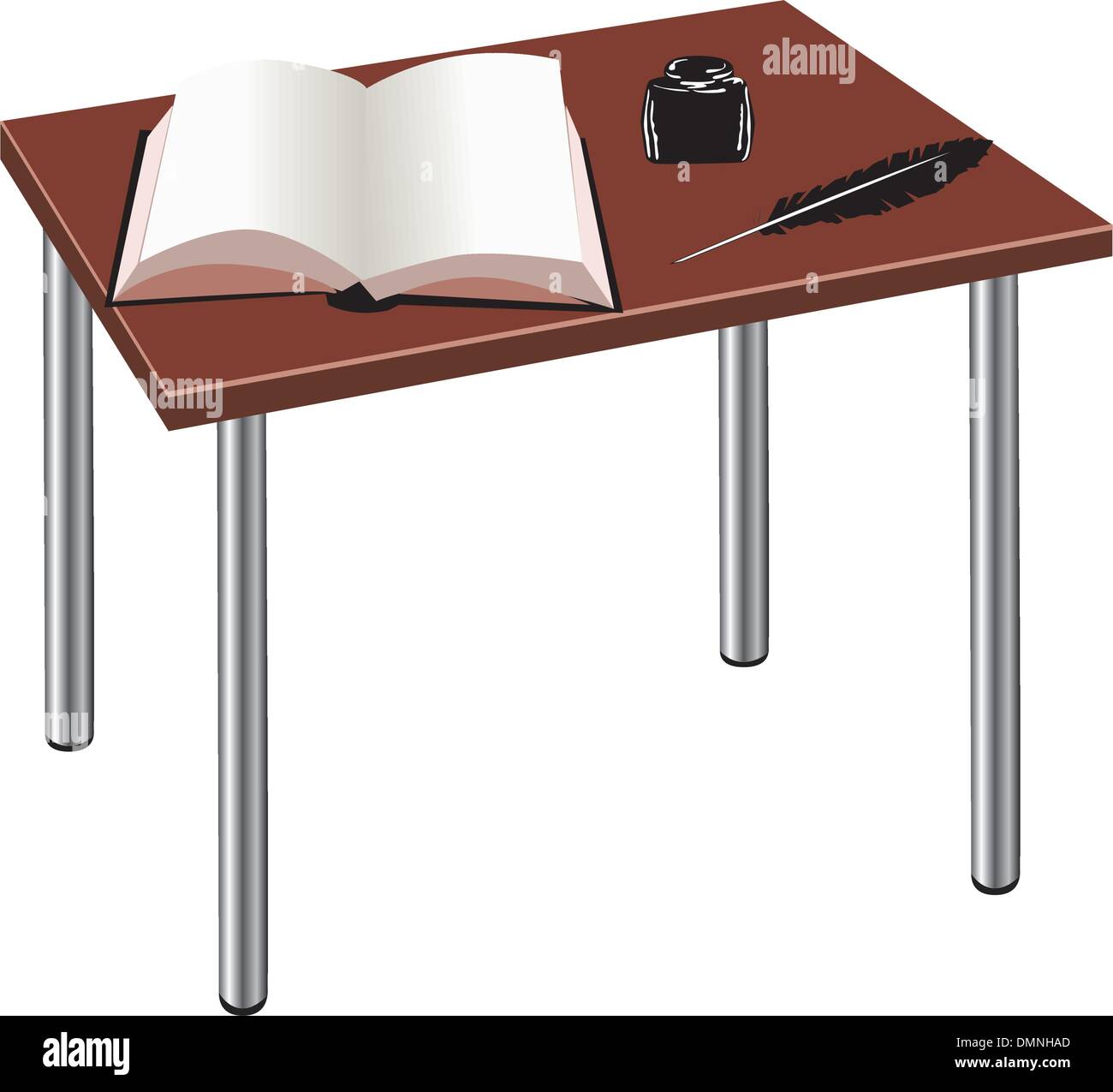 Writing table Stock Vector Images - Alamy