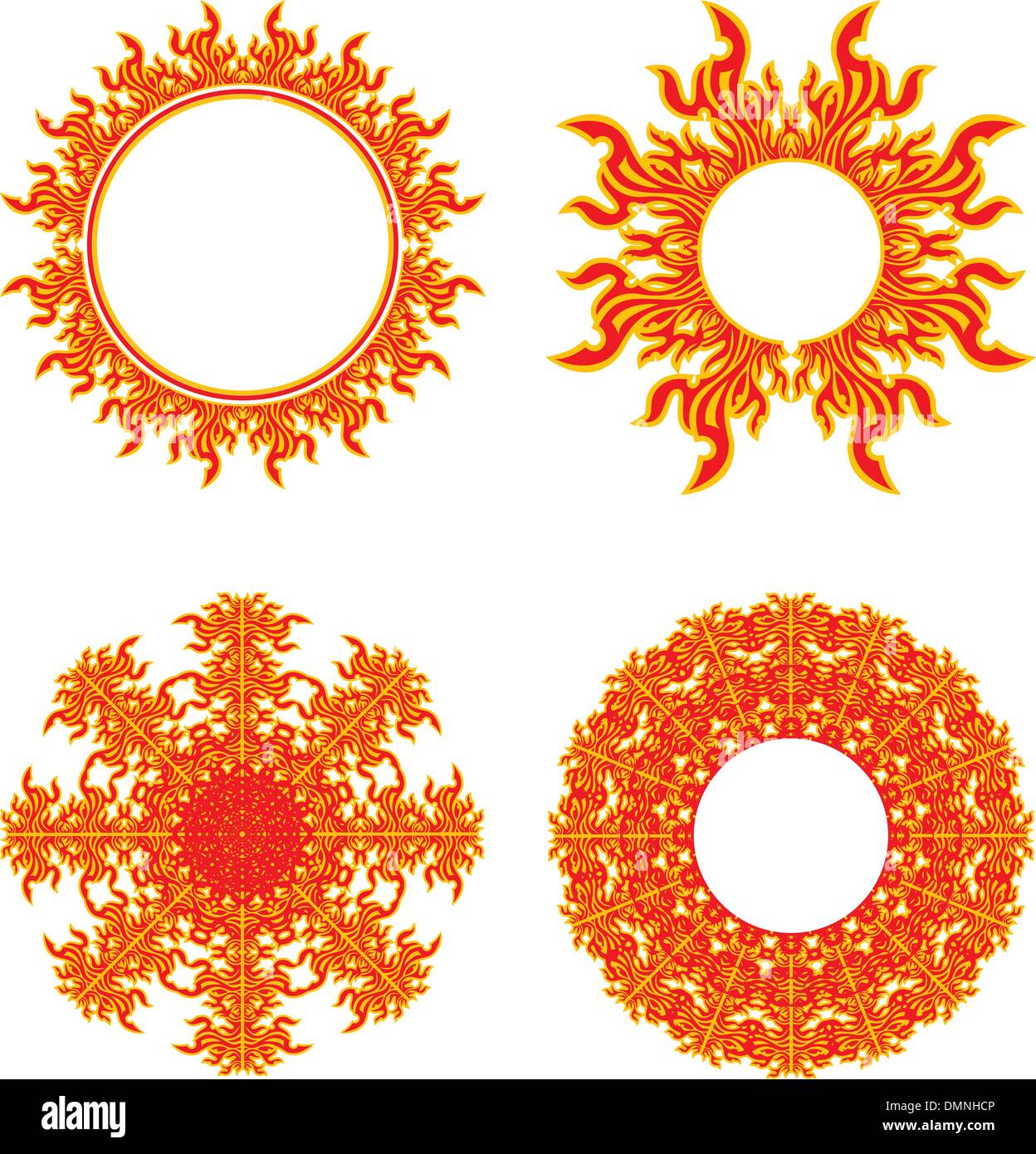 circle of fire Stock Vector Image & Art - Alamy