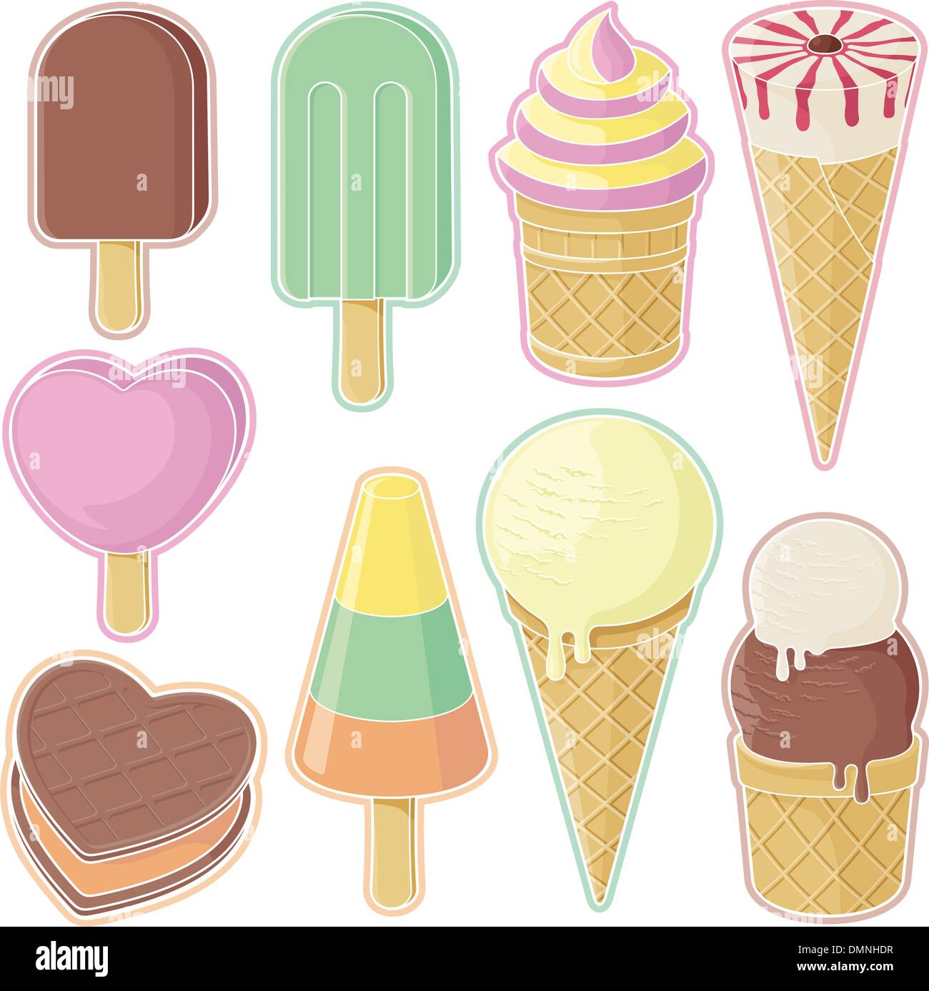 Ice cream icons Stock Vector Image & Art - Alamy