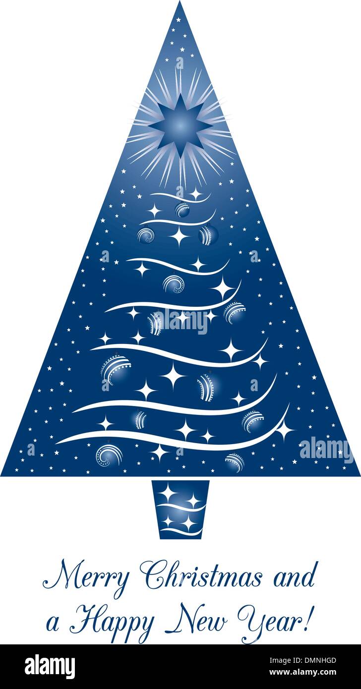 Illustration sparkling christmas tree Stock Vector Images - Alamy