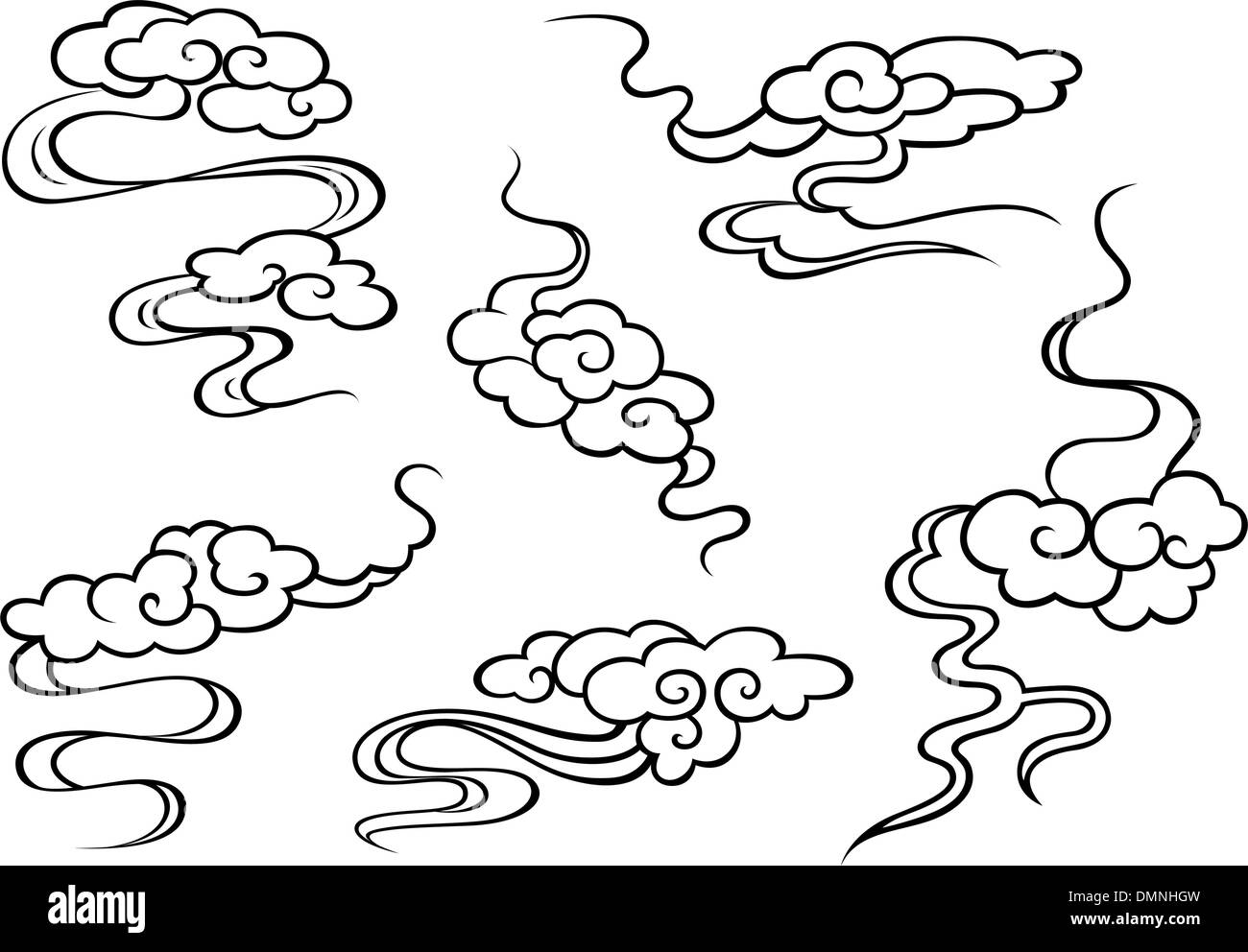 abstract scroll cloud pattern illustration Stock Vector Image & Art - Alamy