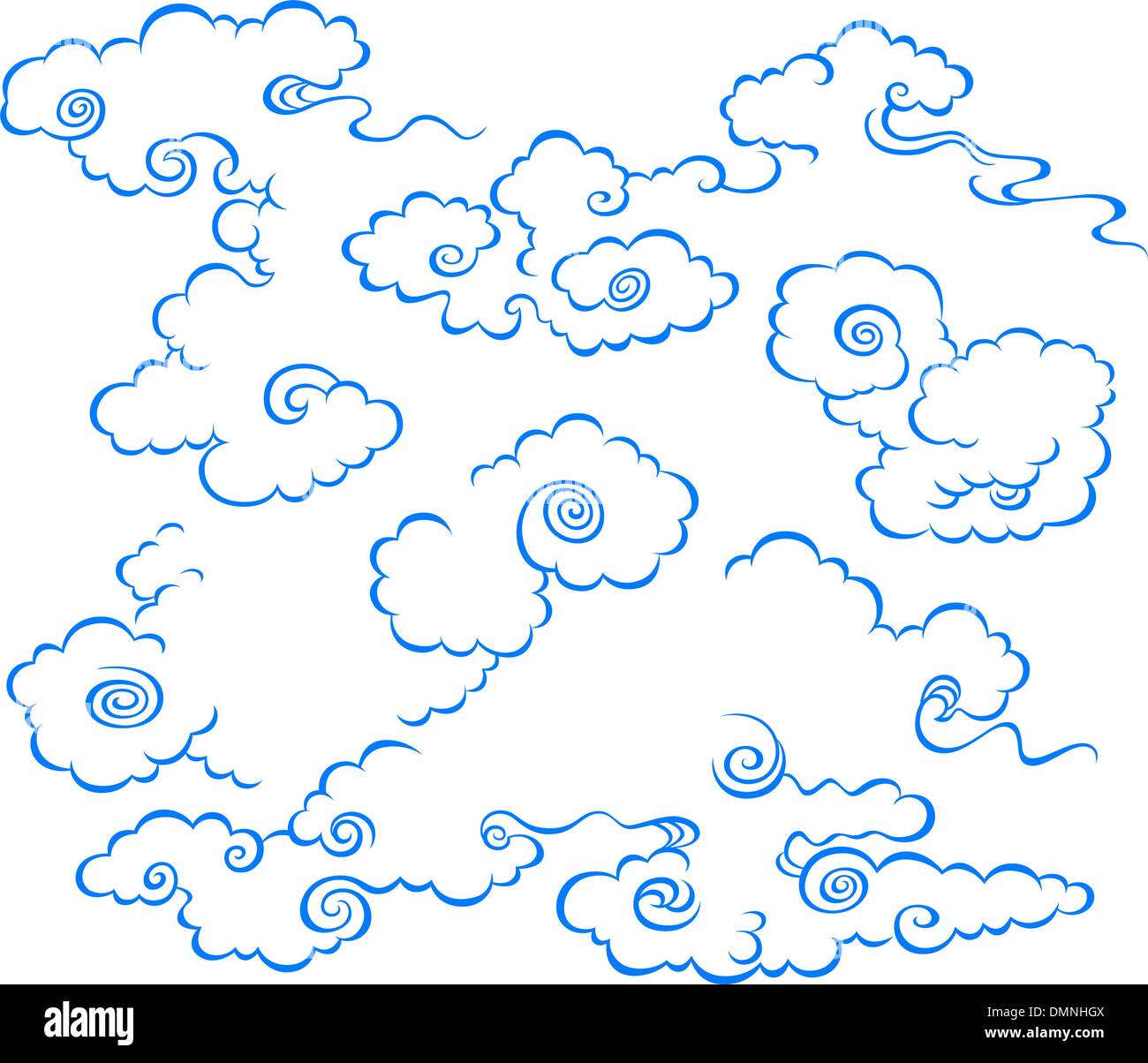 abstract scroll cloud pattern illustration Stock Vector Image & Art - Alamy