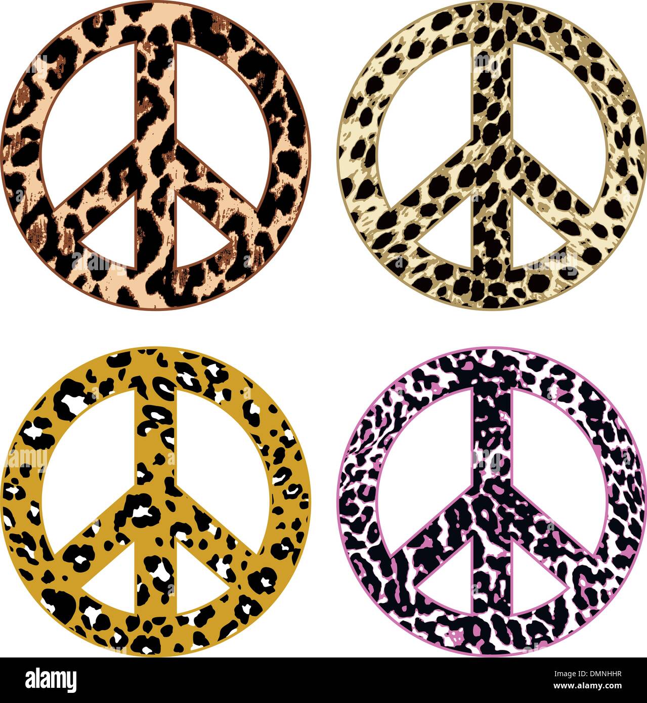 Zebra Print Peace Signs