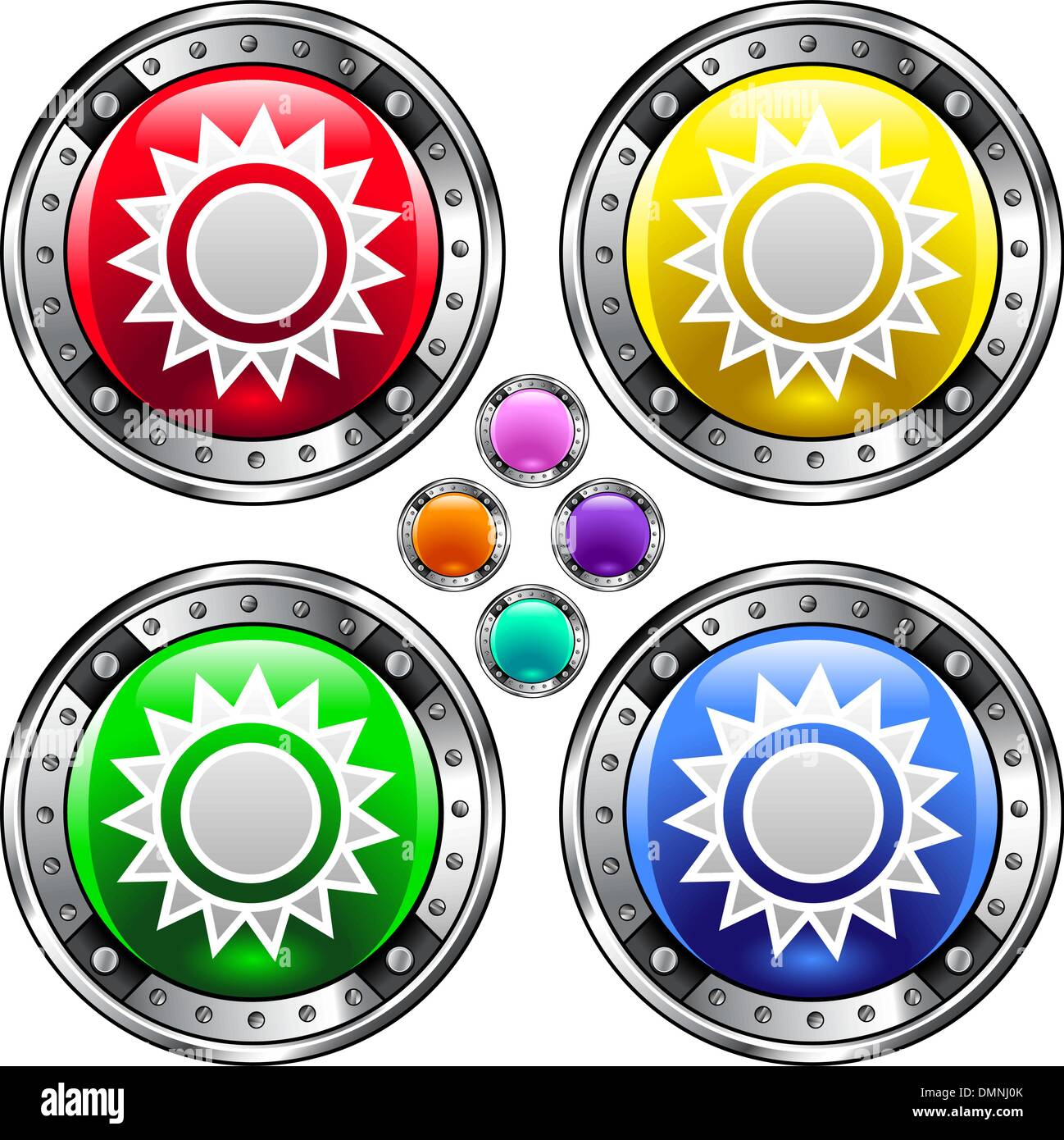 Sun colorful button Stock Vector Image & Art - Alamy