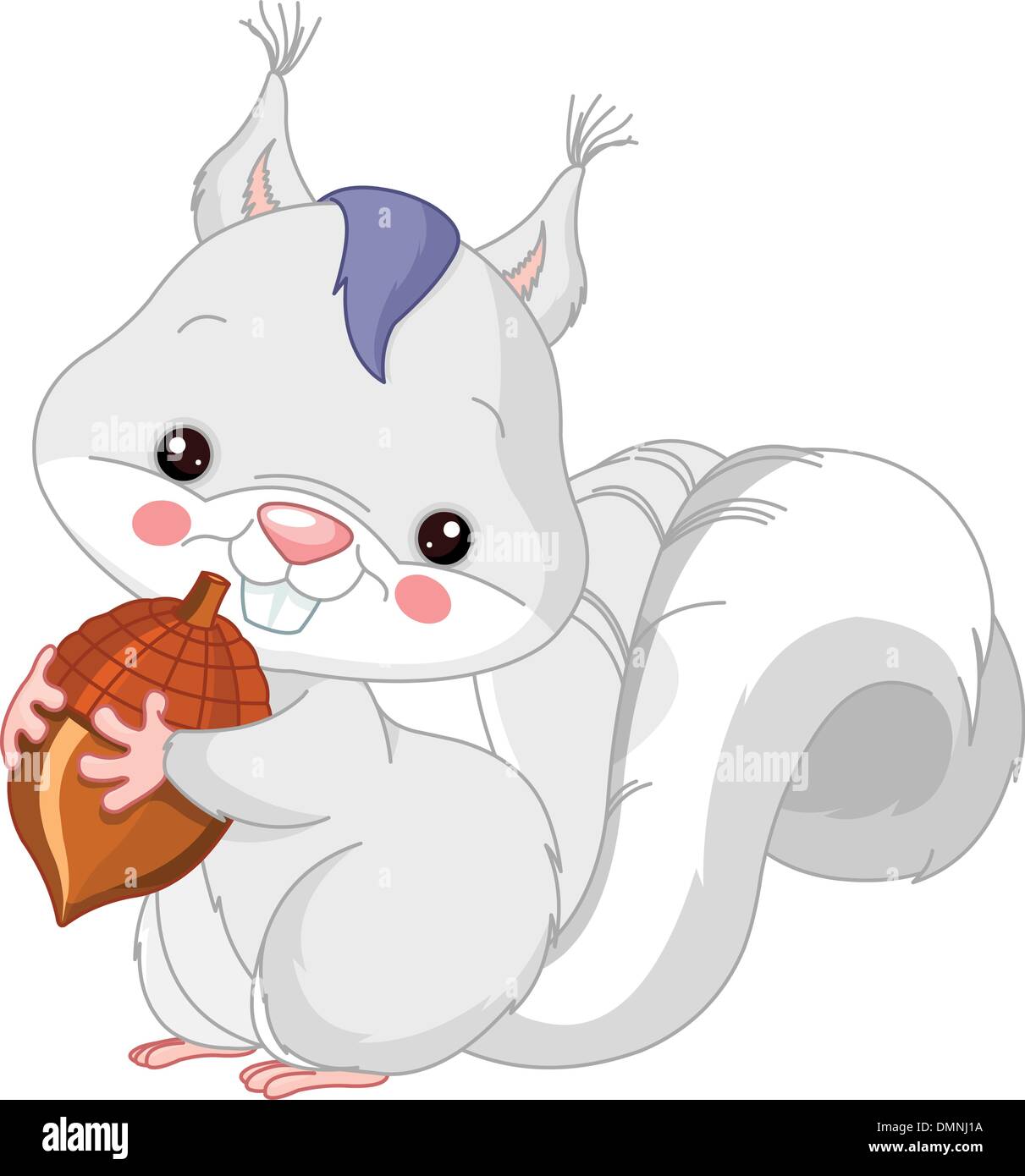 Cute squirrel vector line Cut Out Stock Images & Pictures - Alamy