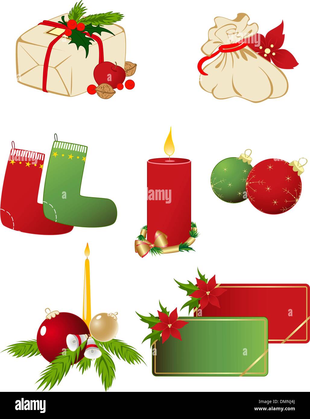 set of vector Christmas icons Stock Vector Image & Art - Alamy