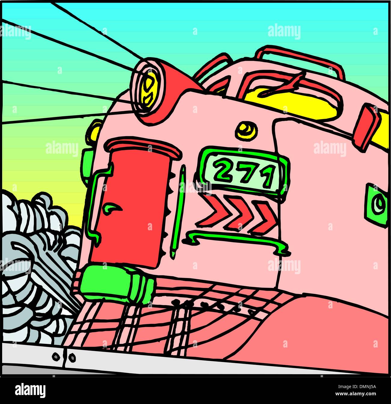 Land train vector vectors hi-res stock photography and images - Alamy