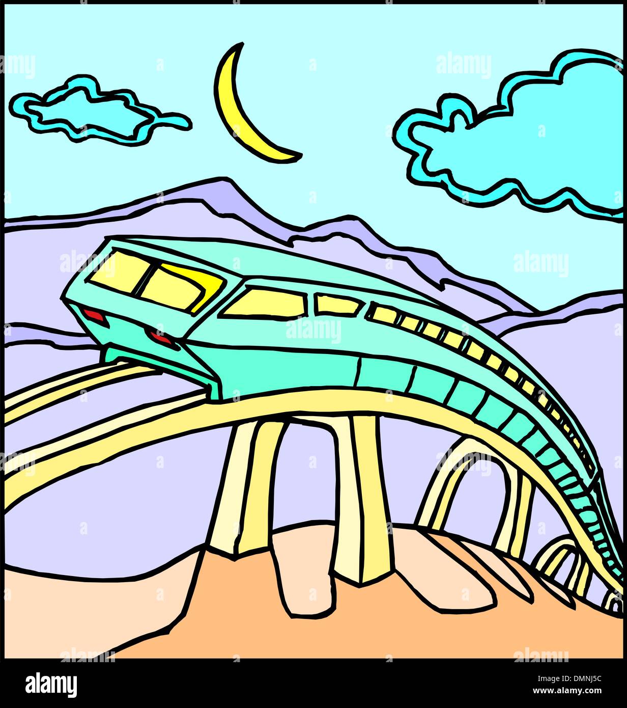 Electric rail Stock Vector Images - Alamy