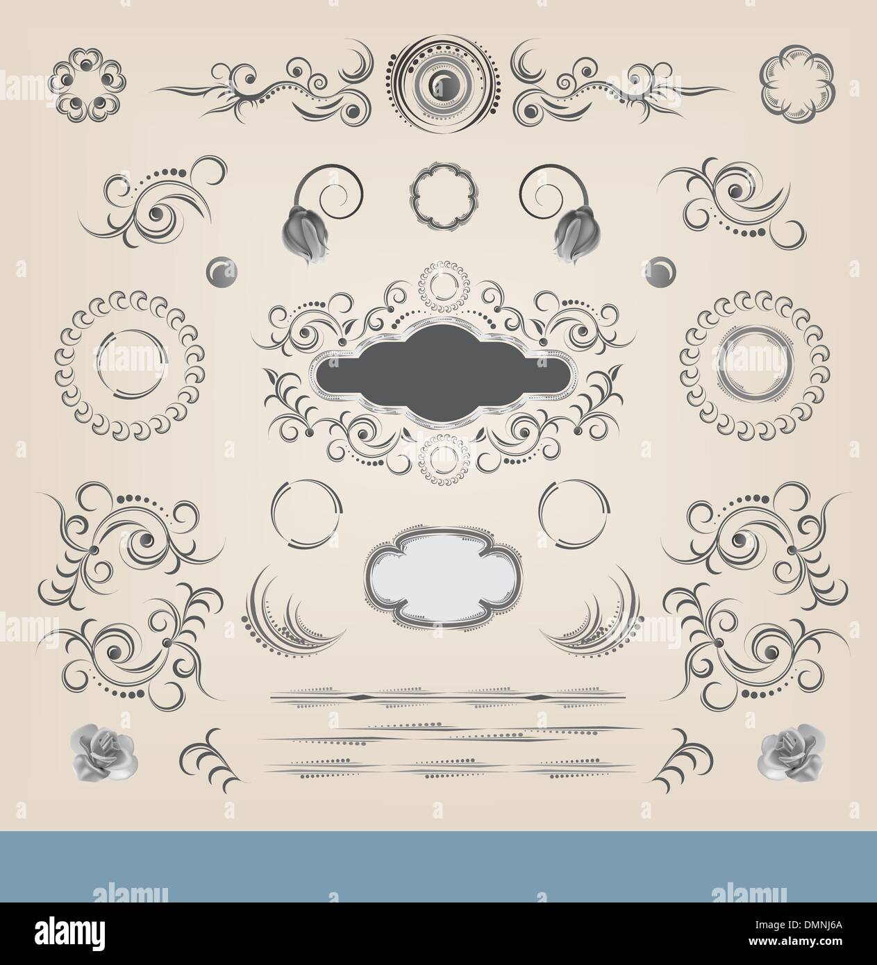 Page of calligraphy Stock Vector Images - Alamy