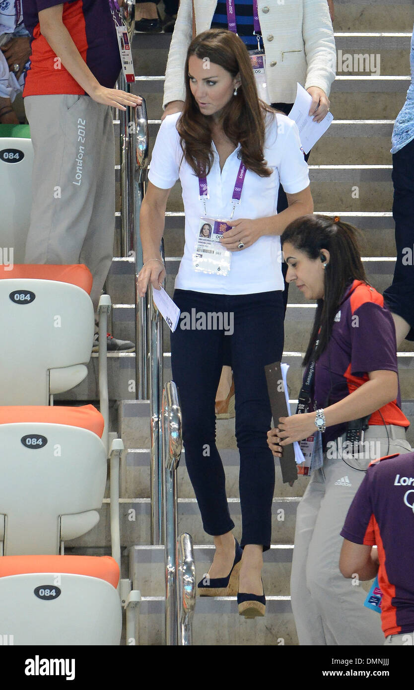 Catherine Duchess of Cambridge aka Kate Middleton watches Synchronised ...