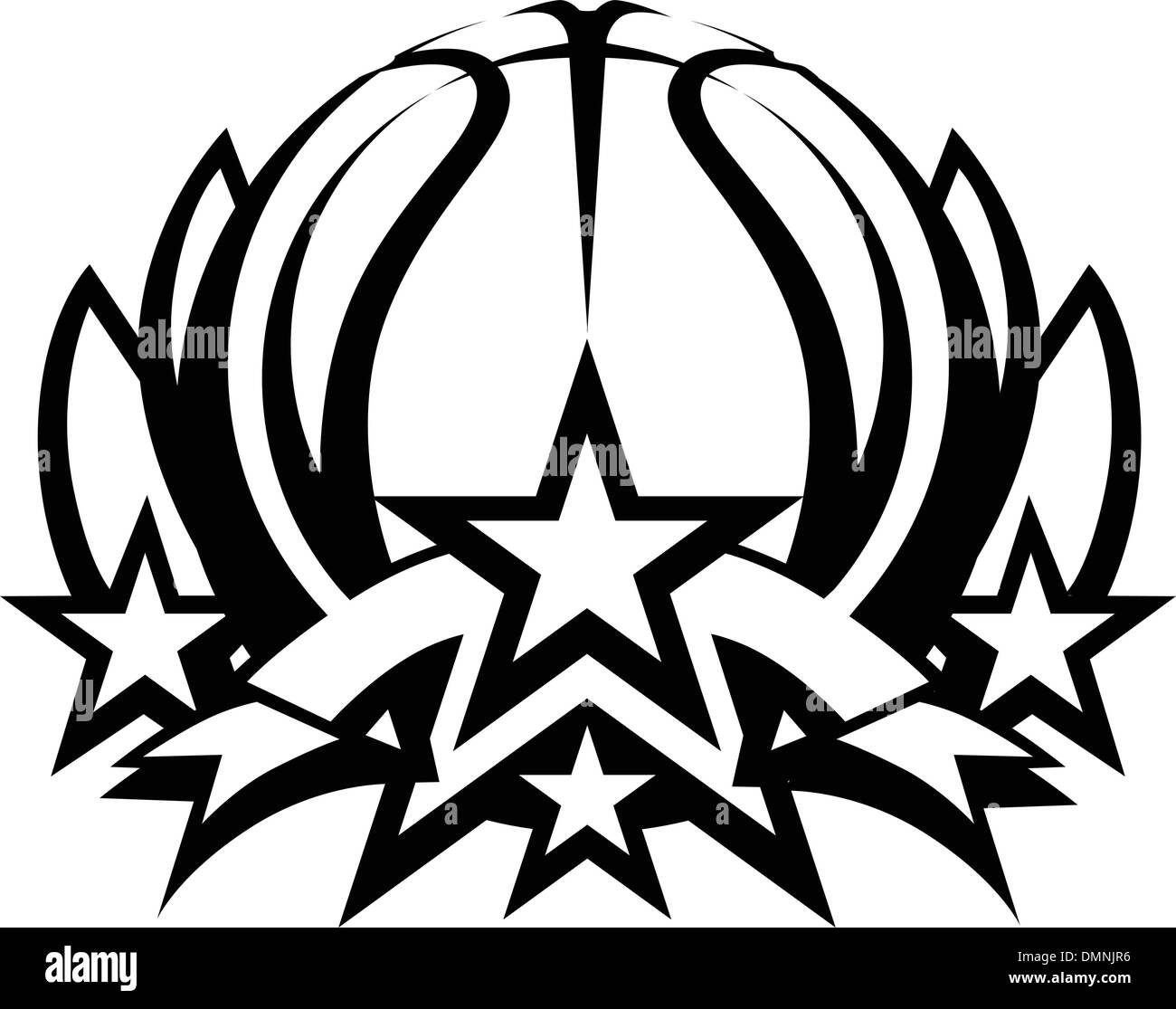 Basketball Vector Graphic Template with Stars Stock Vector Image & Art ...