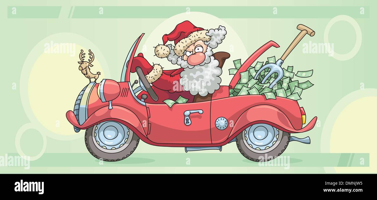Santa Claus and Money Stock Vector Image & Art - Alamy