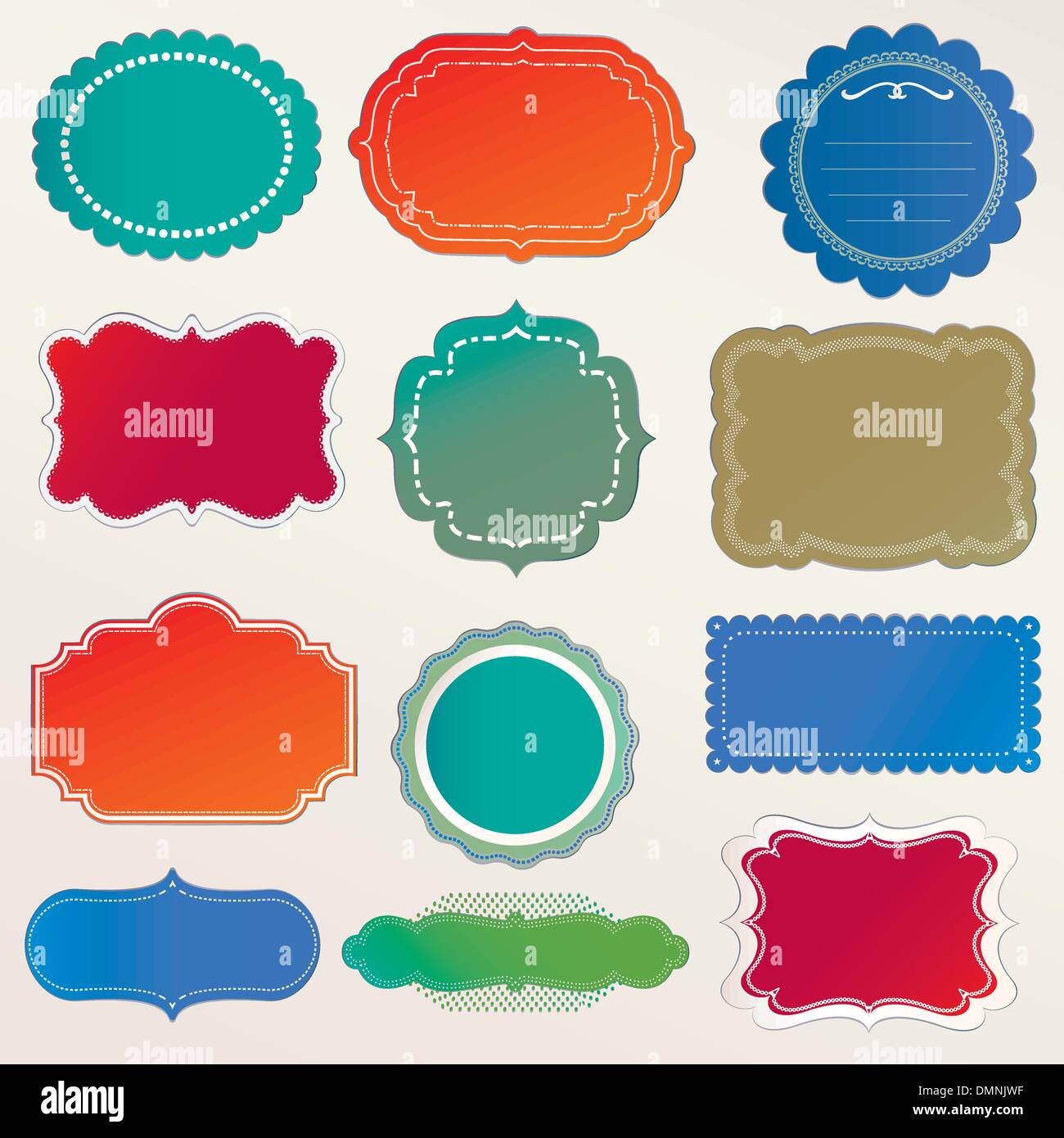 Vector Frame Set ornamental vintage decoration Stock Vector Image & Art ...
