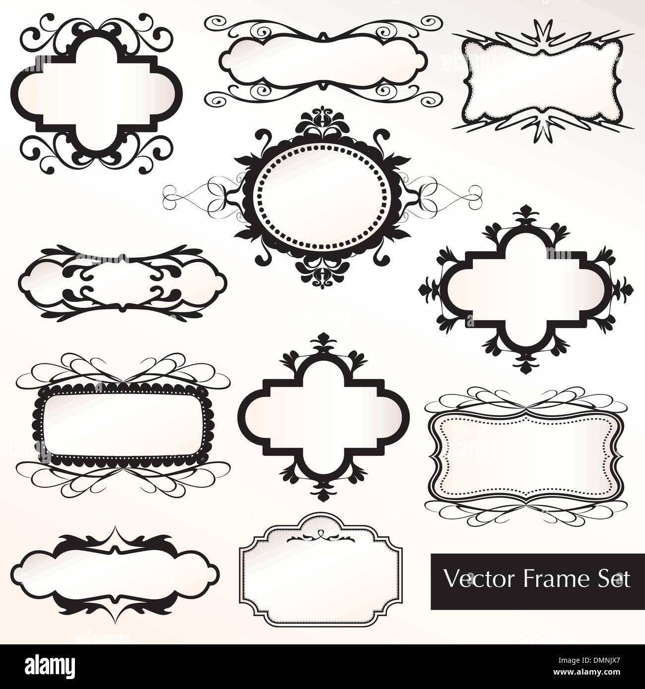 Vector Frame Set ornamental vintage decoration Stock Vector Image & Art ...