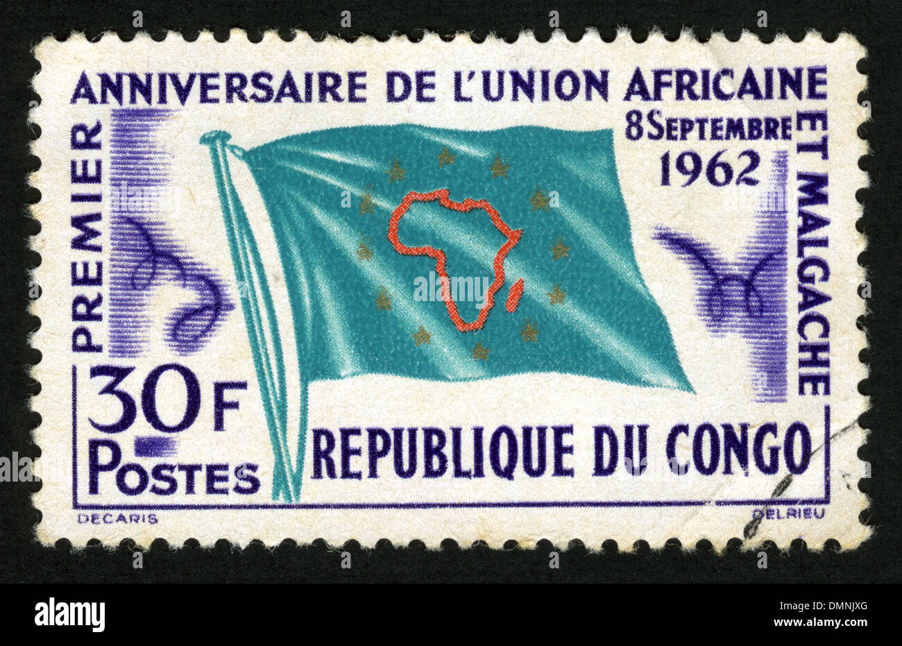 Congo postage stamp post post mark hi-res stock photography and images ...