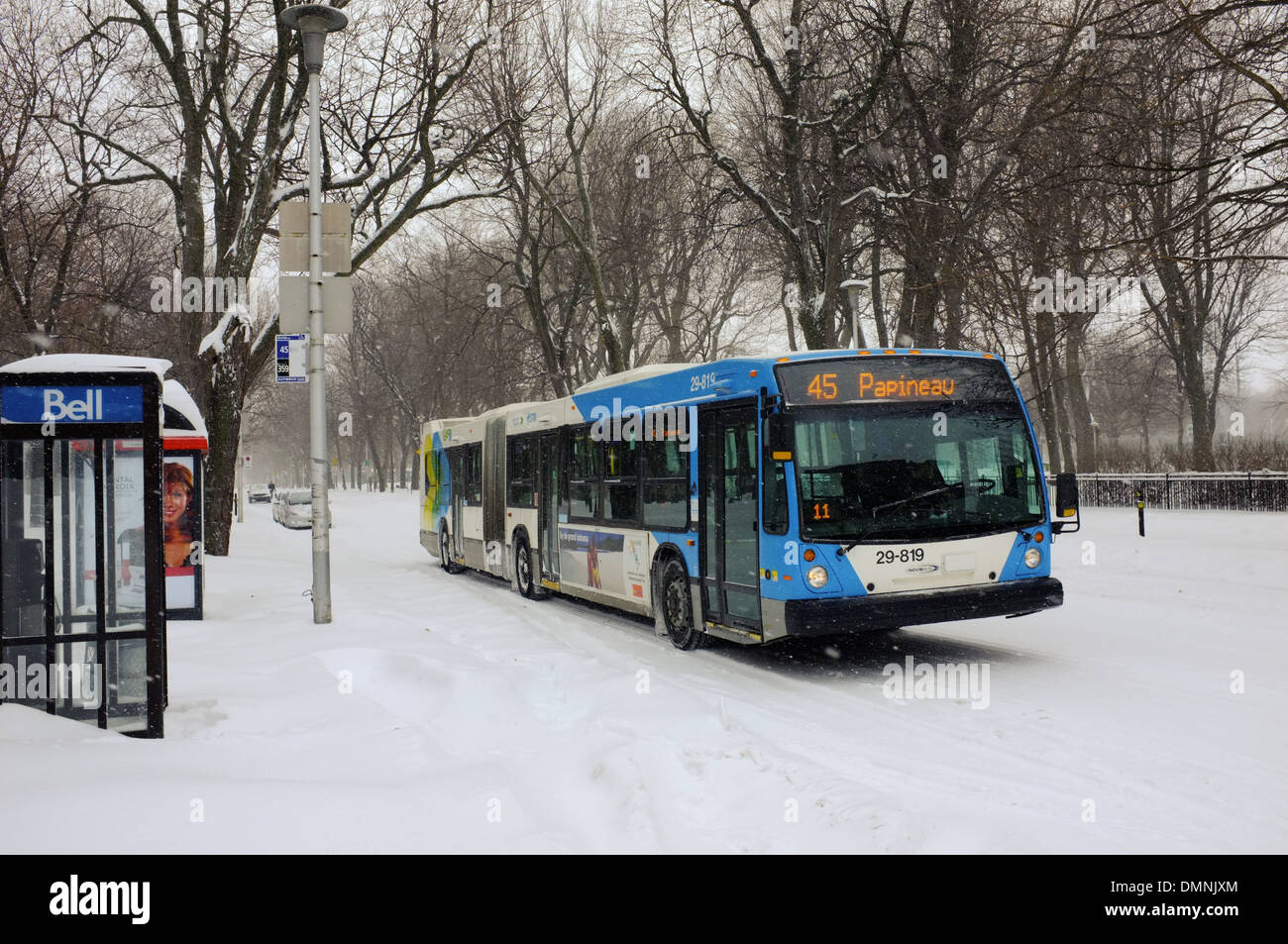 Bus driving road montreal hi-res stock photography and images - Alamy