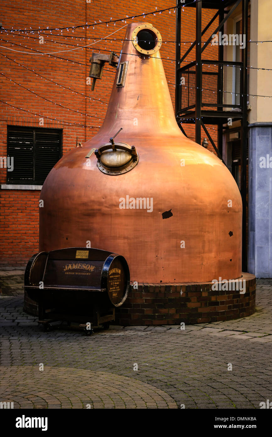 Inside the old factory at Jameson Irish Whiskey Distillery in Dublin ...