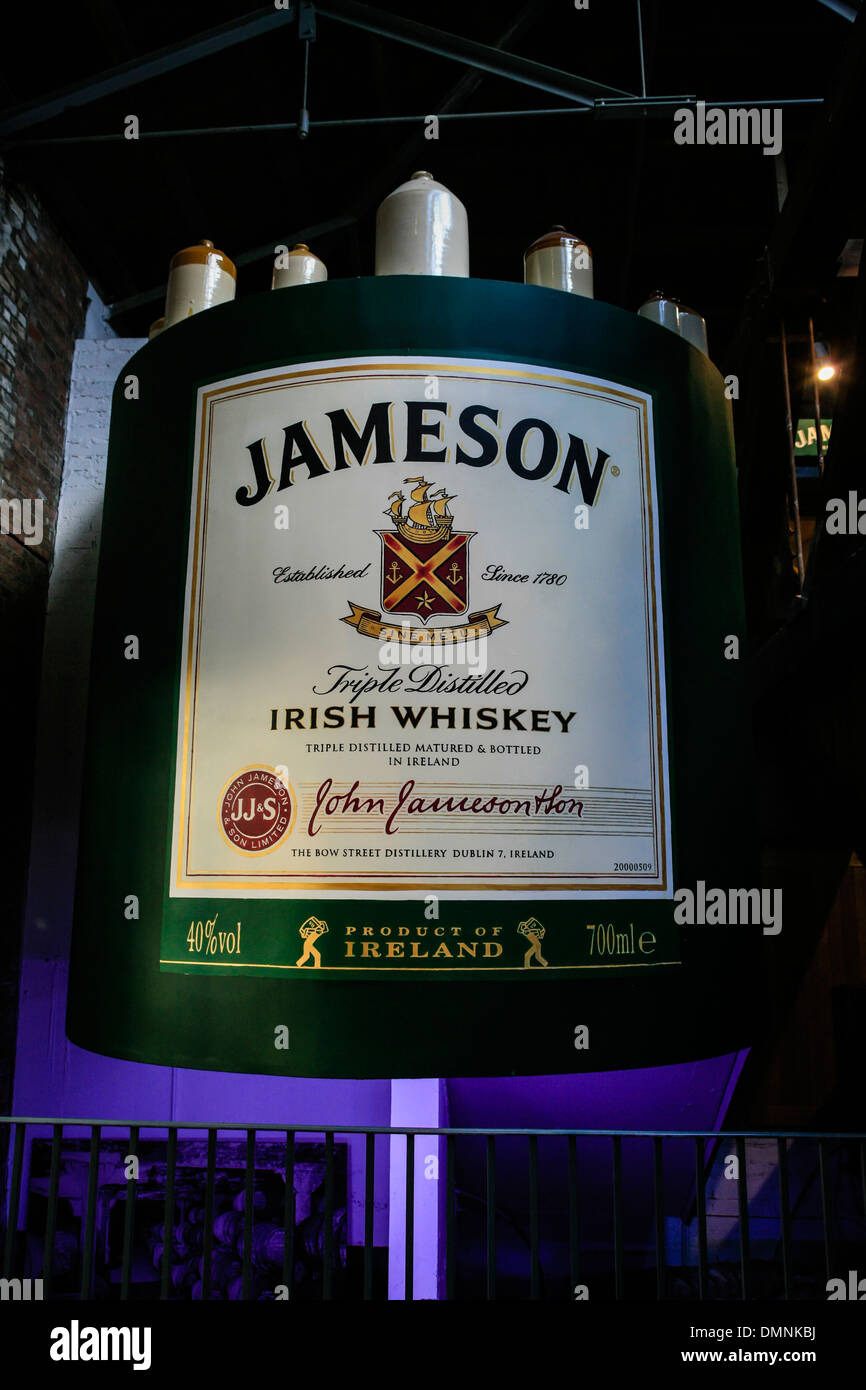 Inside the old factory at Jameson Irish Whiskey Distillery in Dublin ...