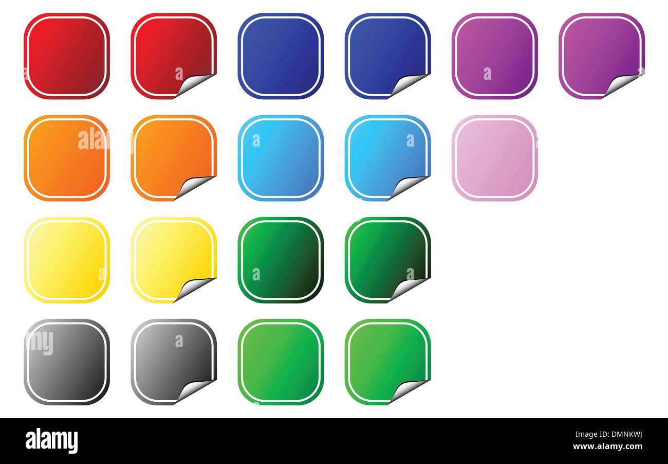 Collection of Colored Stickers Stock Vector Image & Art - Alamy