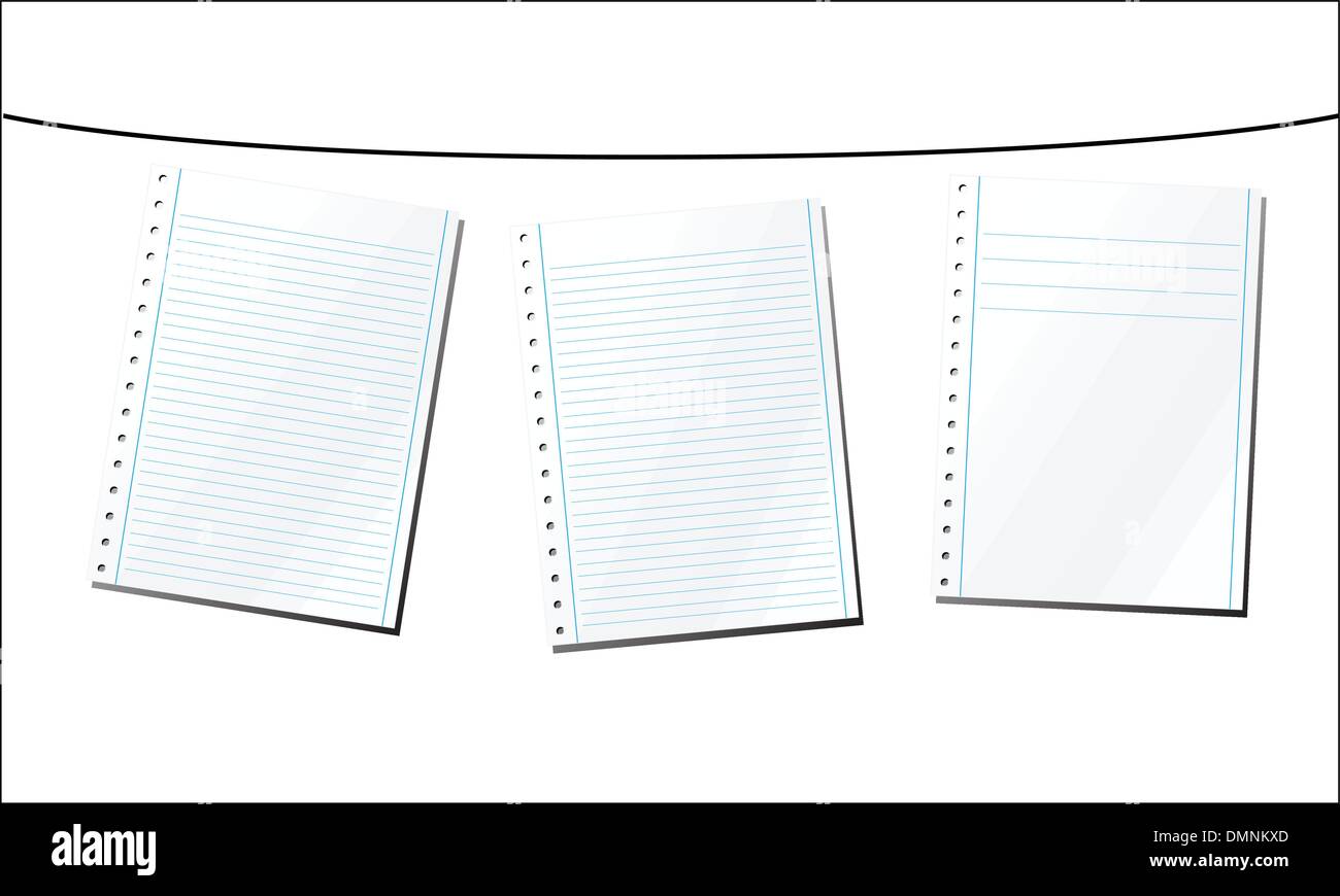 Blank sheets of paper Stock Vector Images - Alamy