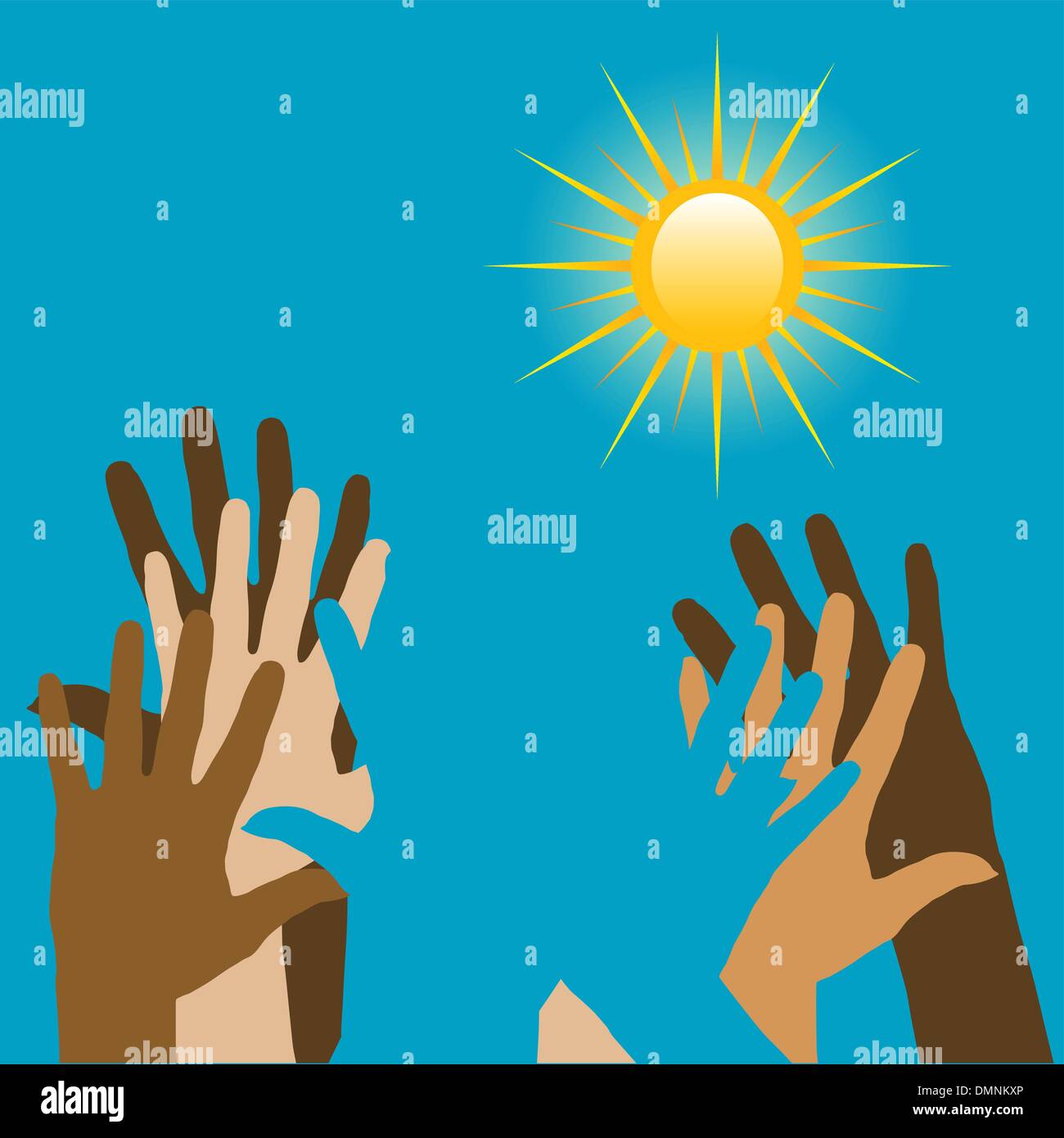 Hands in the air illustration hi-res stock photography and images - Alamy