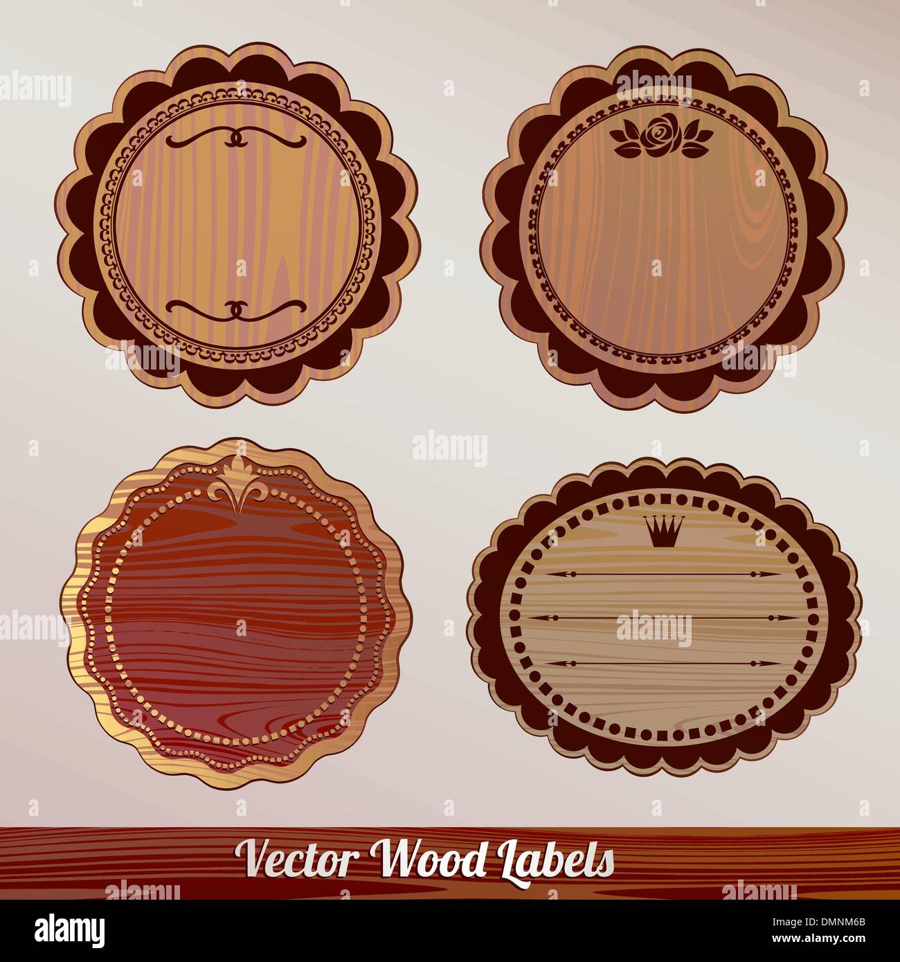 Set wooden labels retro vintage classic Stock Vector Images - Alamy