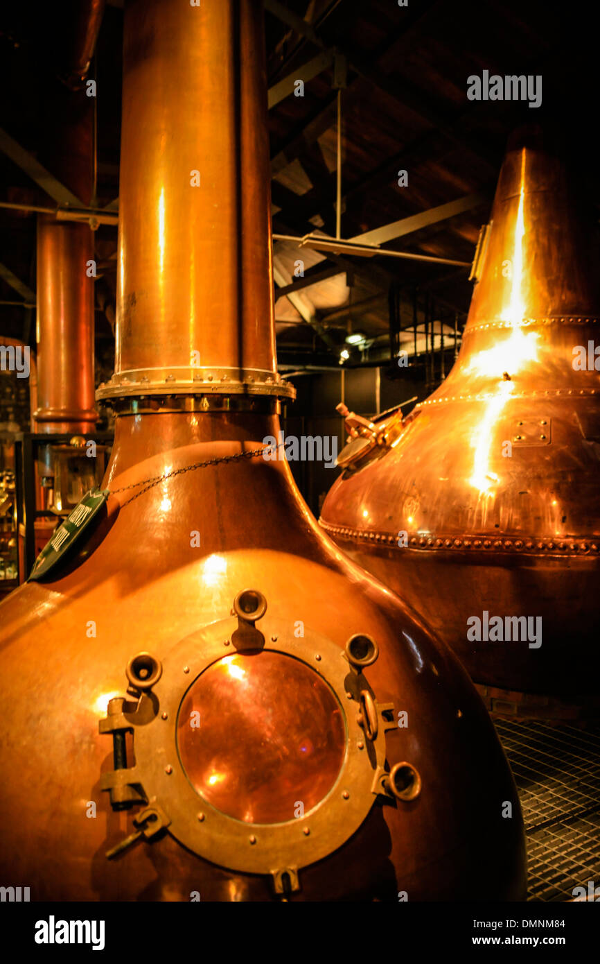 Jameson Irish Whiskey Distillery Copper Stills at their factory in ...