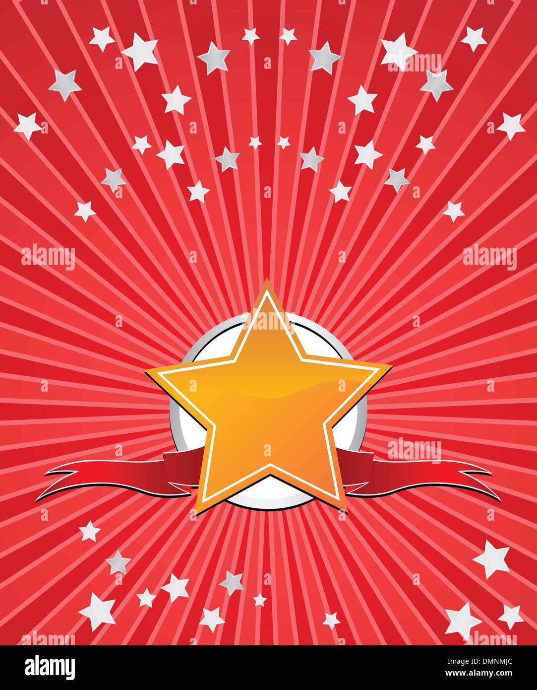 Banner golden ribbons stars hi-res stock photography and images - Alamy