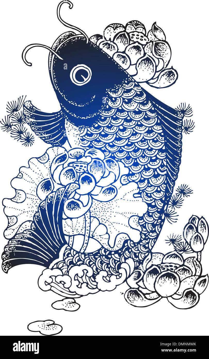 Koi fish graphic abstract art hi-res stock photography and images - Alamy