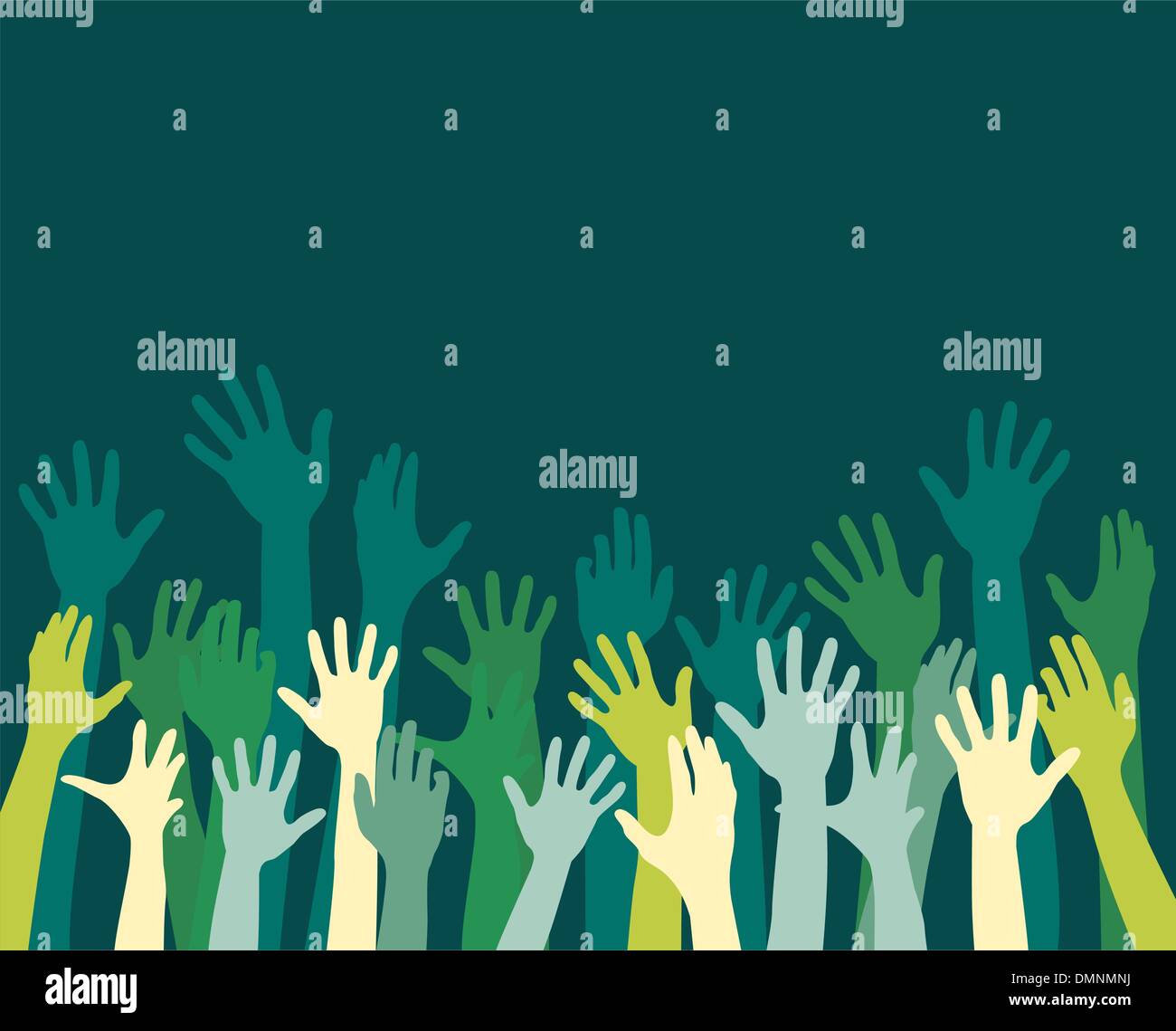 Crowd hands reaching Stock Vector Images - Alamy