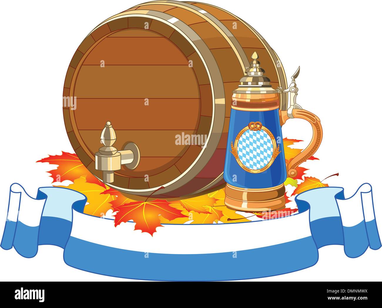 Oktoberfest keg and mug Stock Vector Image & Art - Alamy