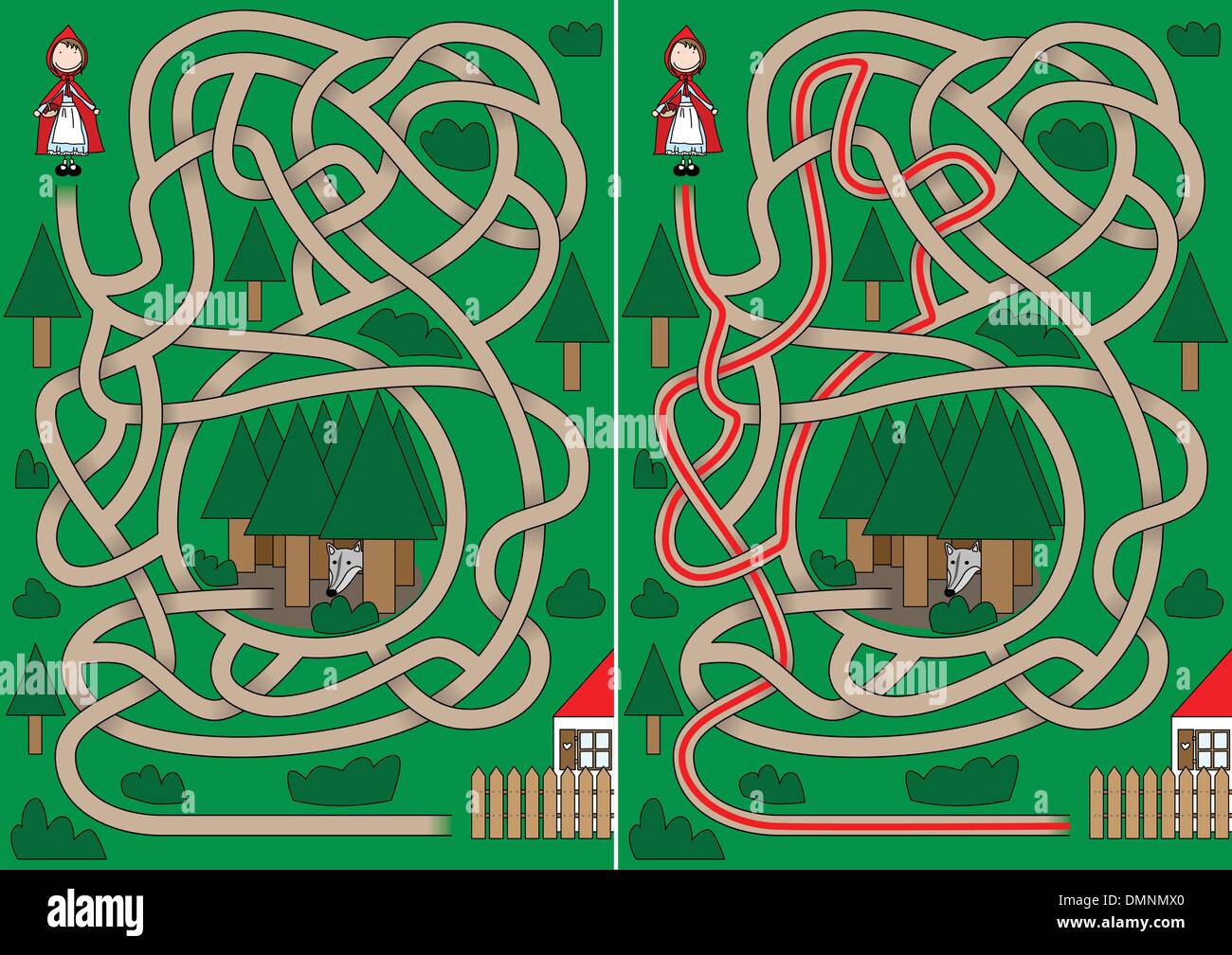 Cartoon little red riding hood hi-res stock photography and images - Alamy