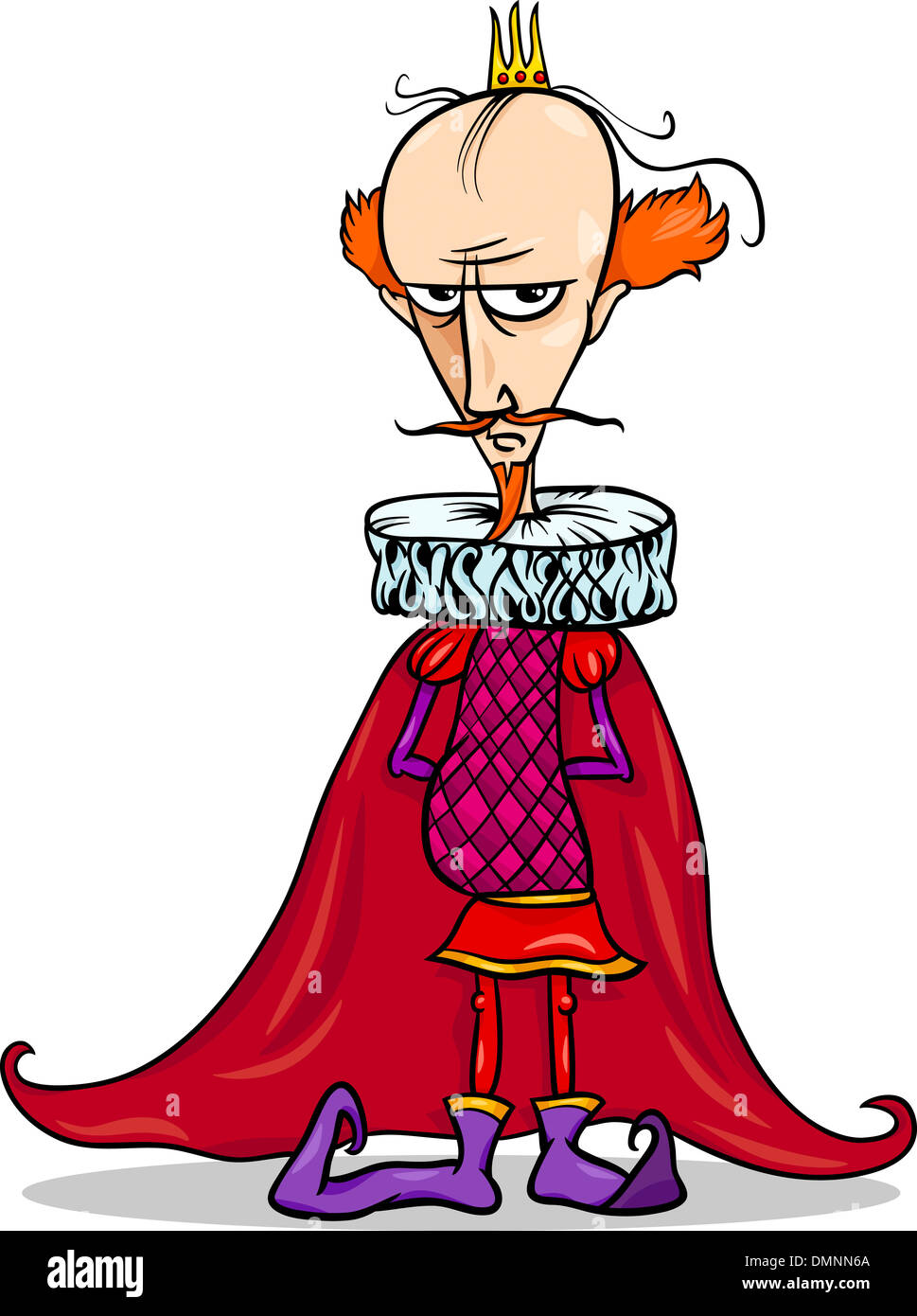 Cartoon Illustration of Funny King Fairytale Fantasy Character Stock ...