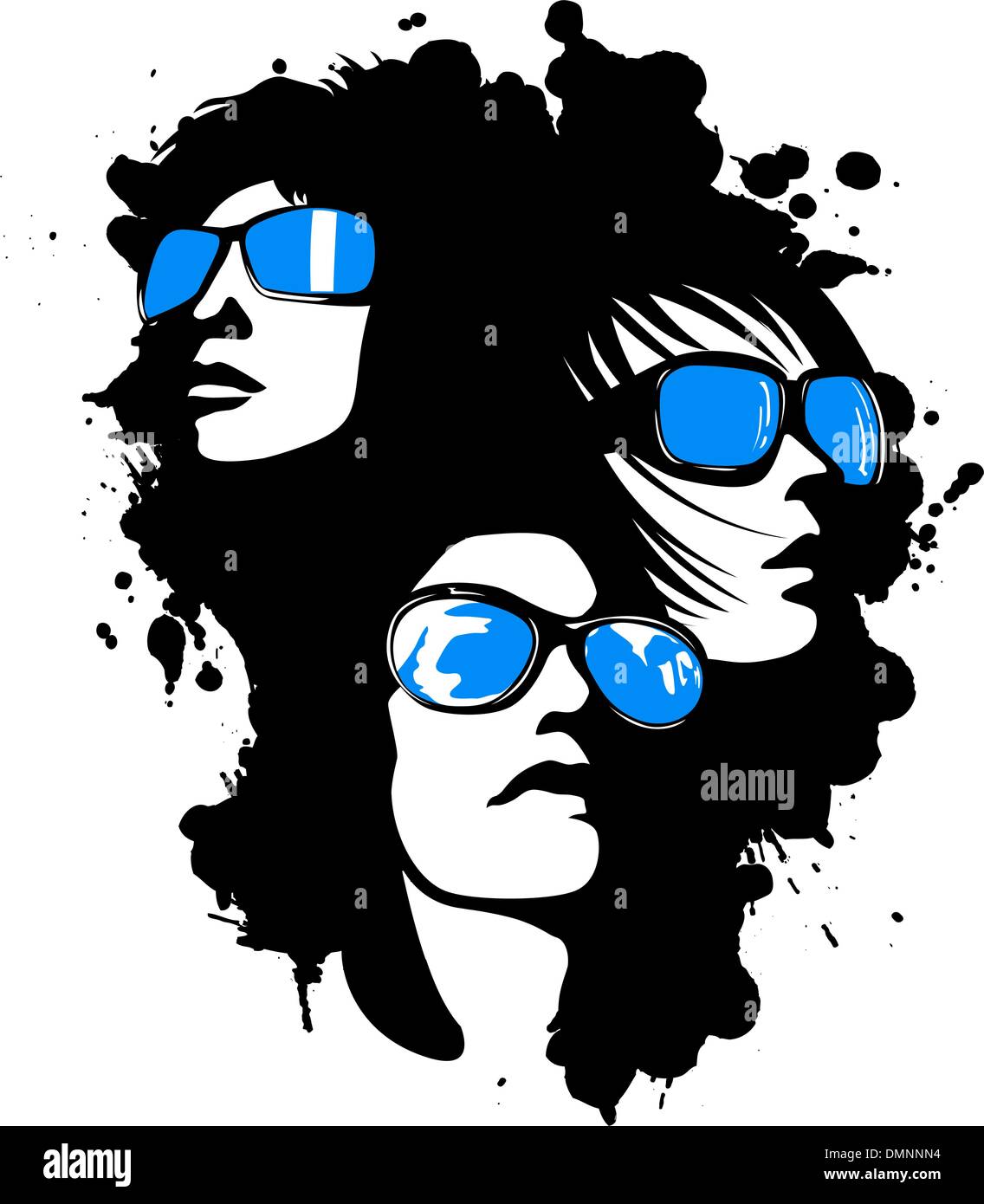 Illustration woman face Stock Vector Images - Alamy