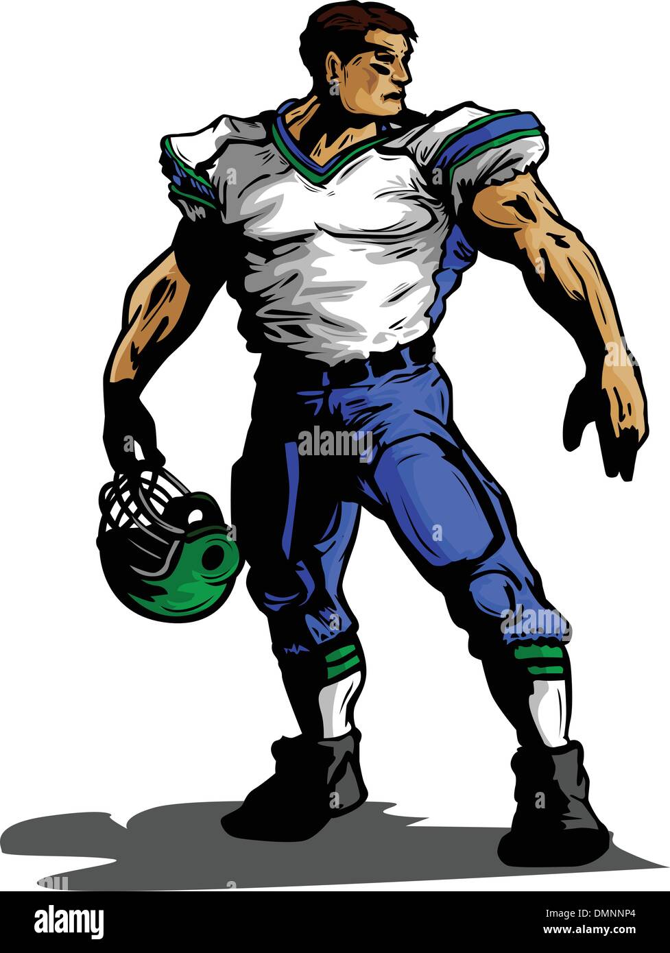 Football Player in Uniform Vector Illustration Stock Vector Image & Art ...