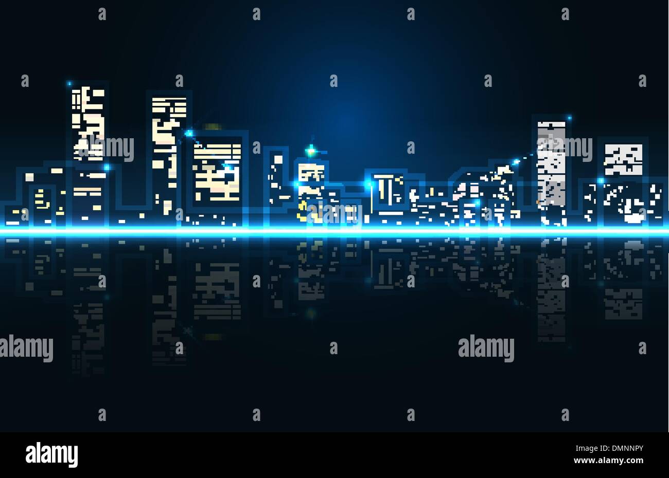 City lights shine Stock Vector Images - Alamy