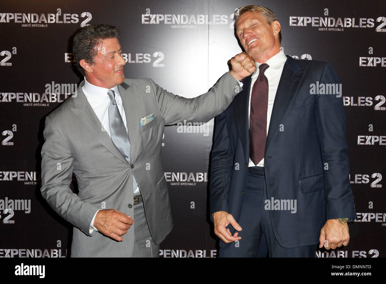Sylvester Stallone and Dolph Lundgren 'Expendables 2' premiere held at ...
