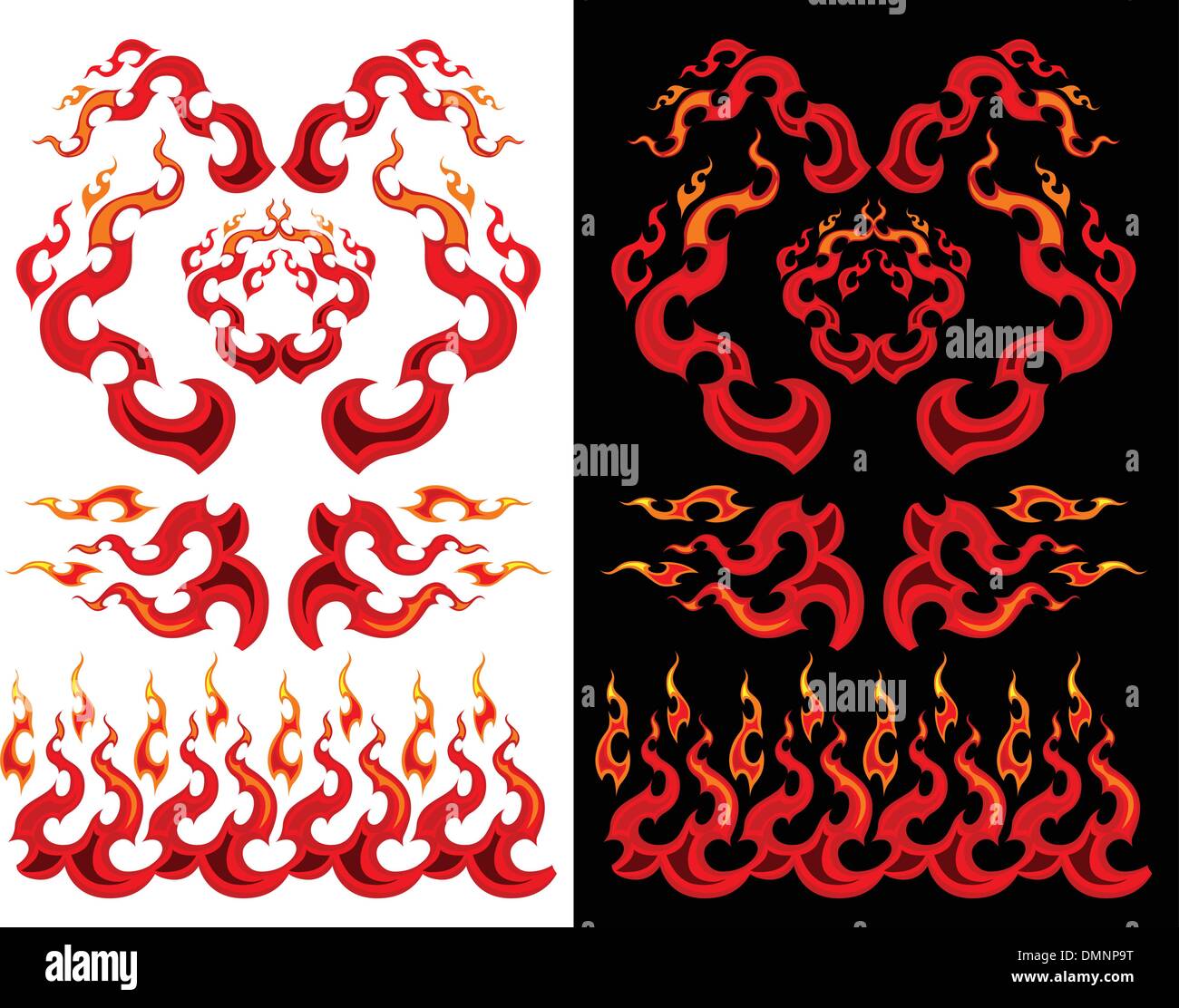 Burning fire flame design graphic hi-res stock photography and images ...
