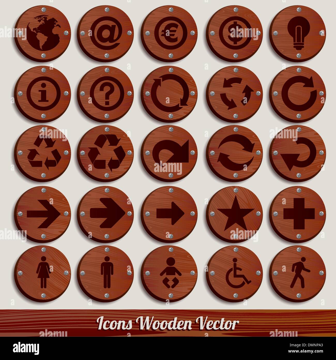 Set vector Wooden plaques Stock Vector Image & Art - Alamy