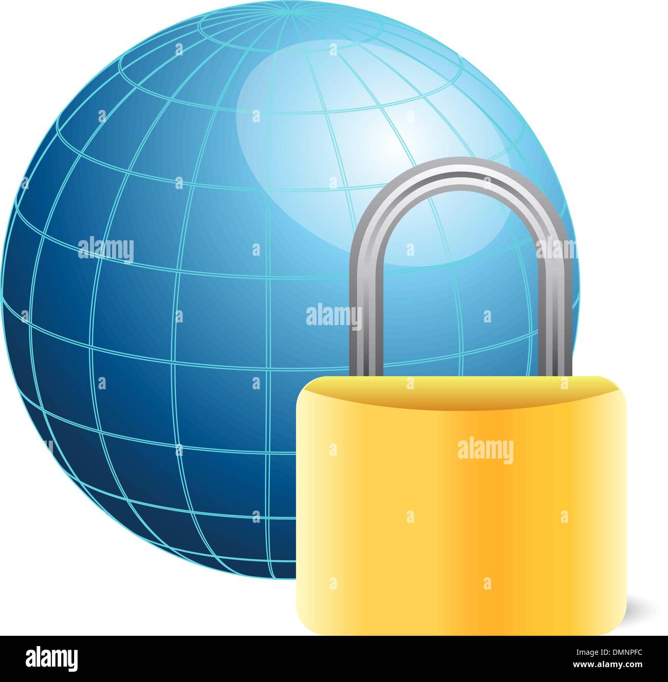 Earth padlock 3d Stock Vector Images - Alamy