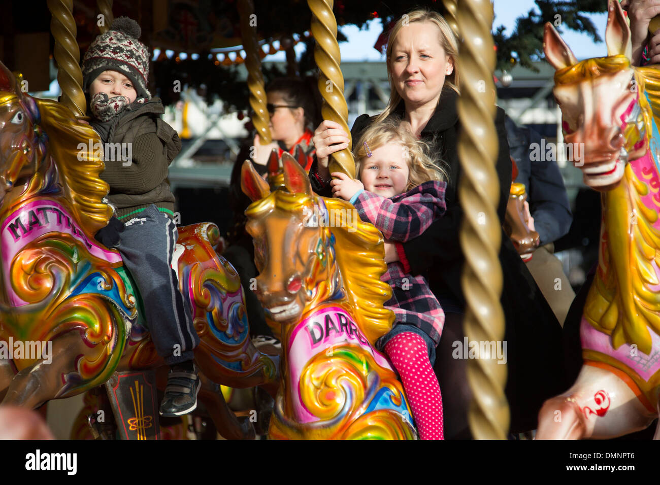 Children fairground carousel horses hi-res stock photography and images ...