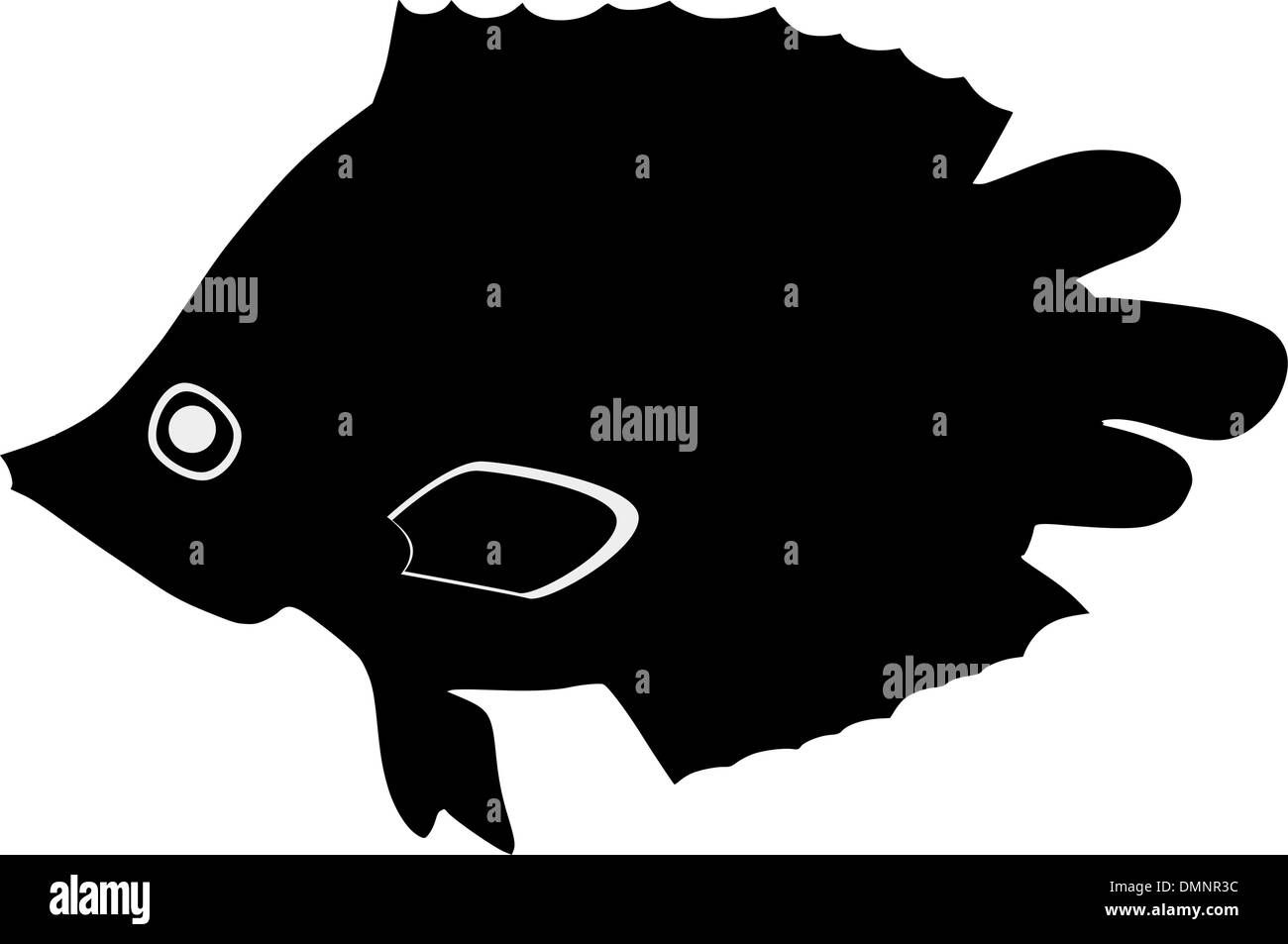 Silhouette of leaf fish Stock Vector Image & Art - Alamy