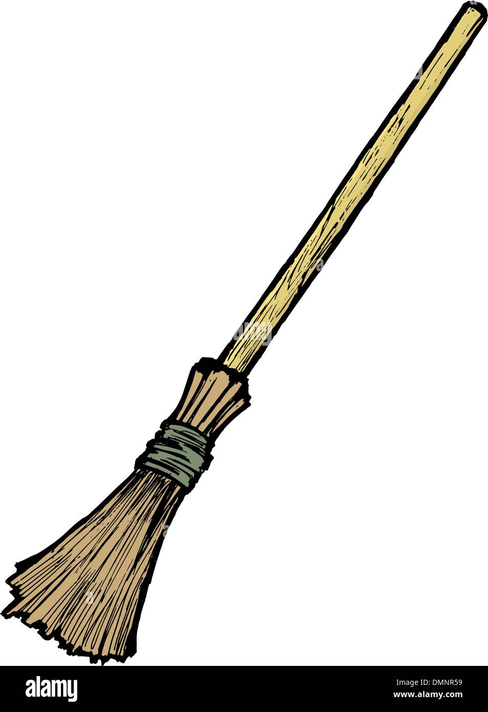 Old fashioned broom Stock Vector Images - Alamy