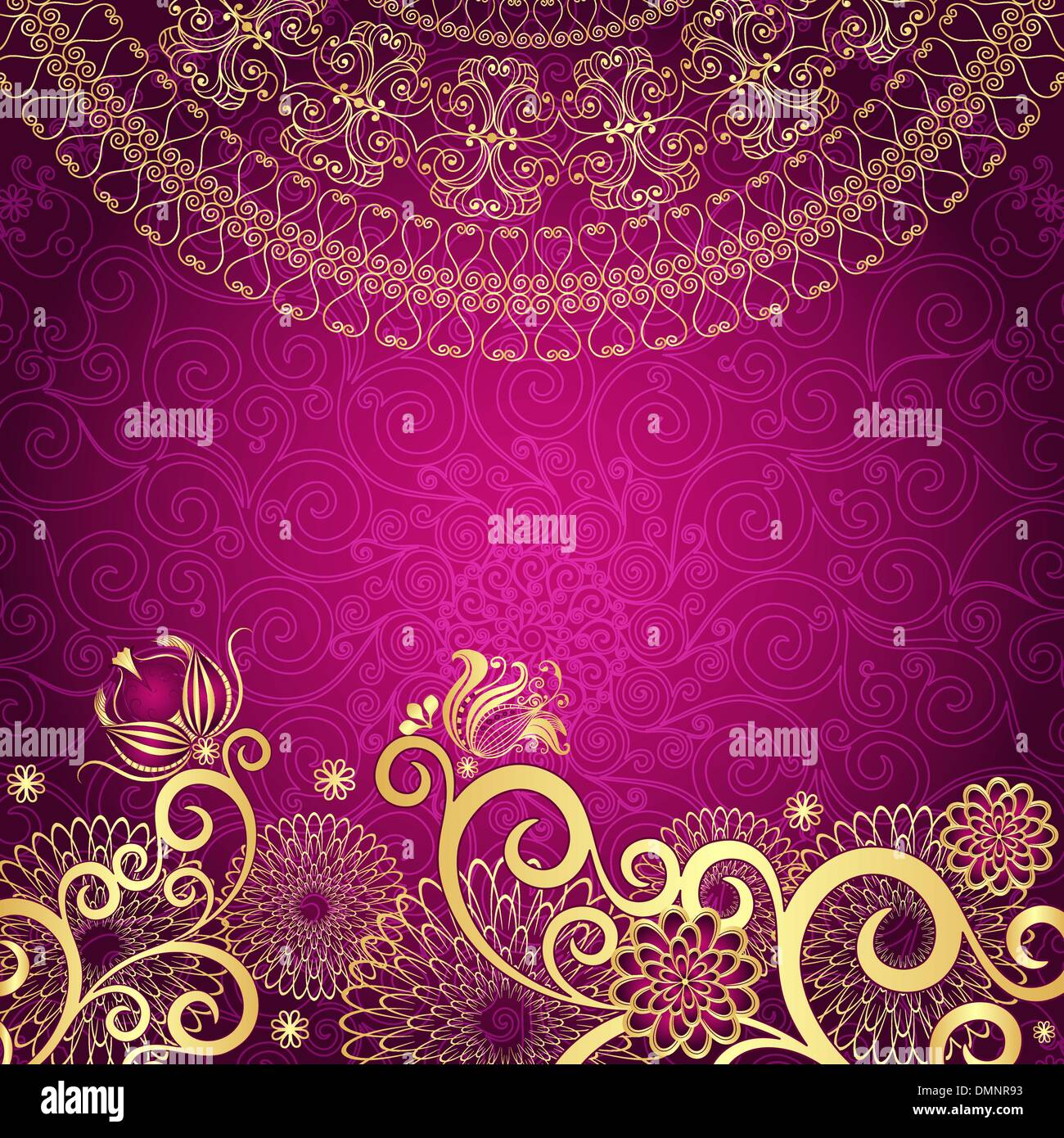 Vintage gold-purple frame Stock Vector Image & Art - Alamy