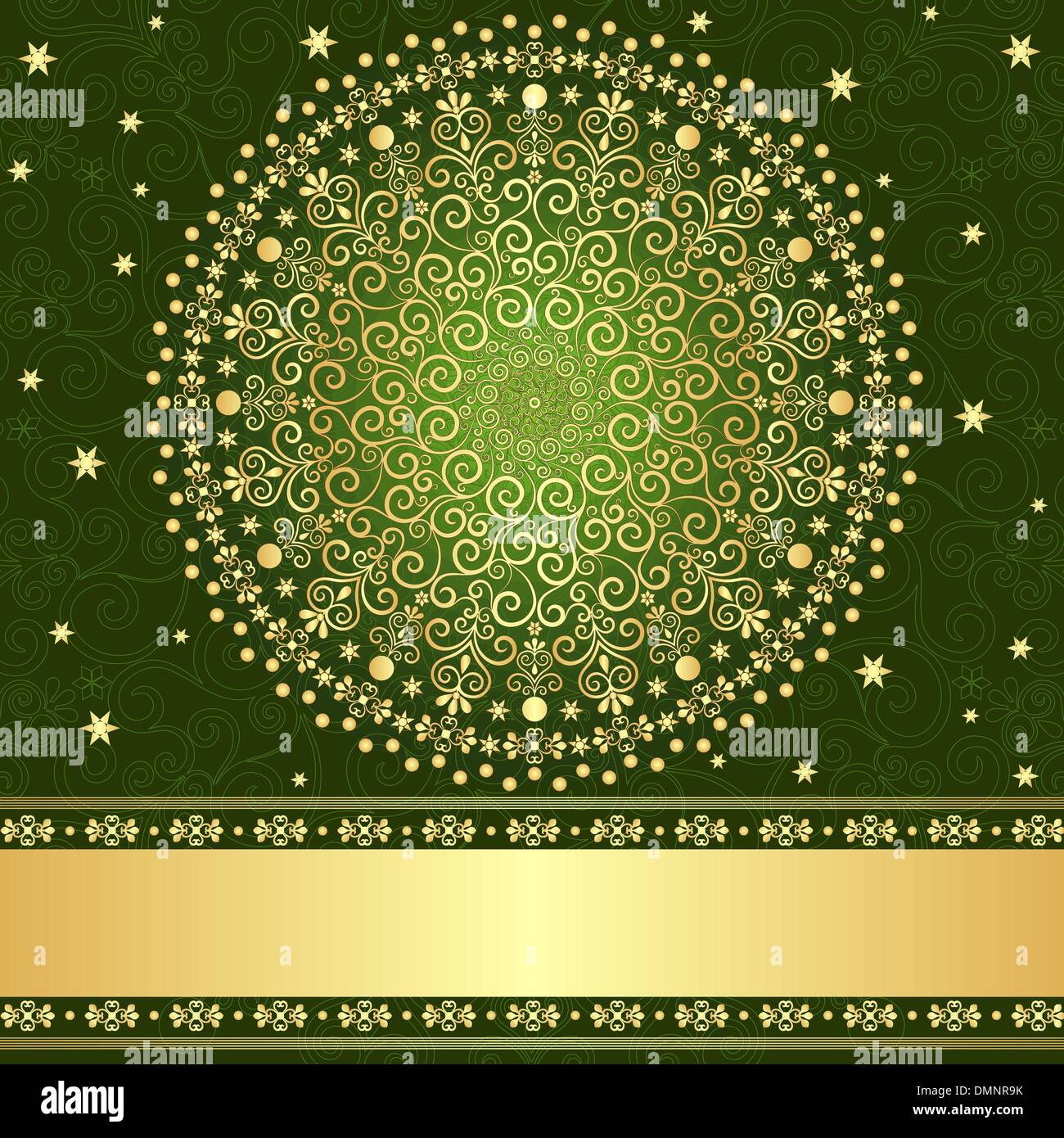 Green-gold floral frame Stock Vector Image & Art - Alamy