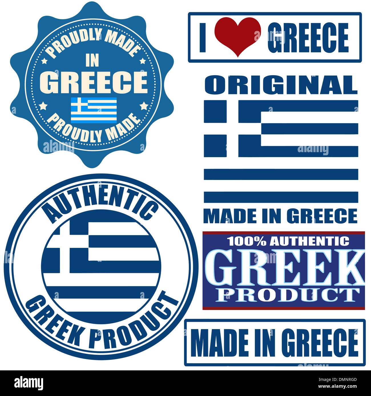 Greek postage stamps Stock Vector Images - Alamy