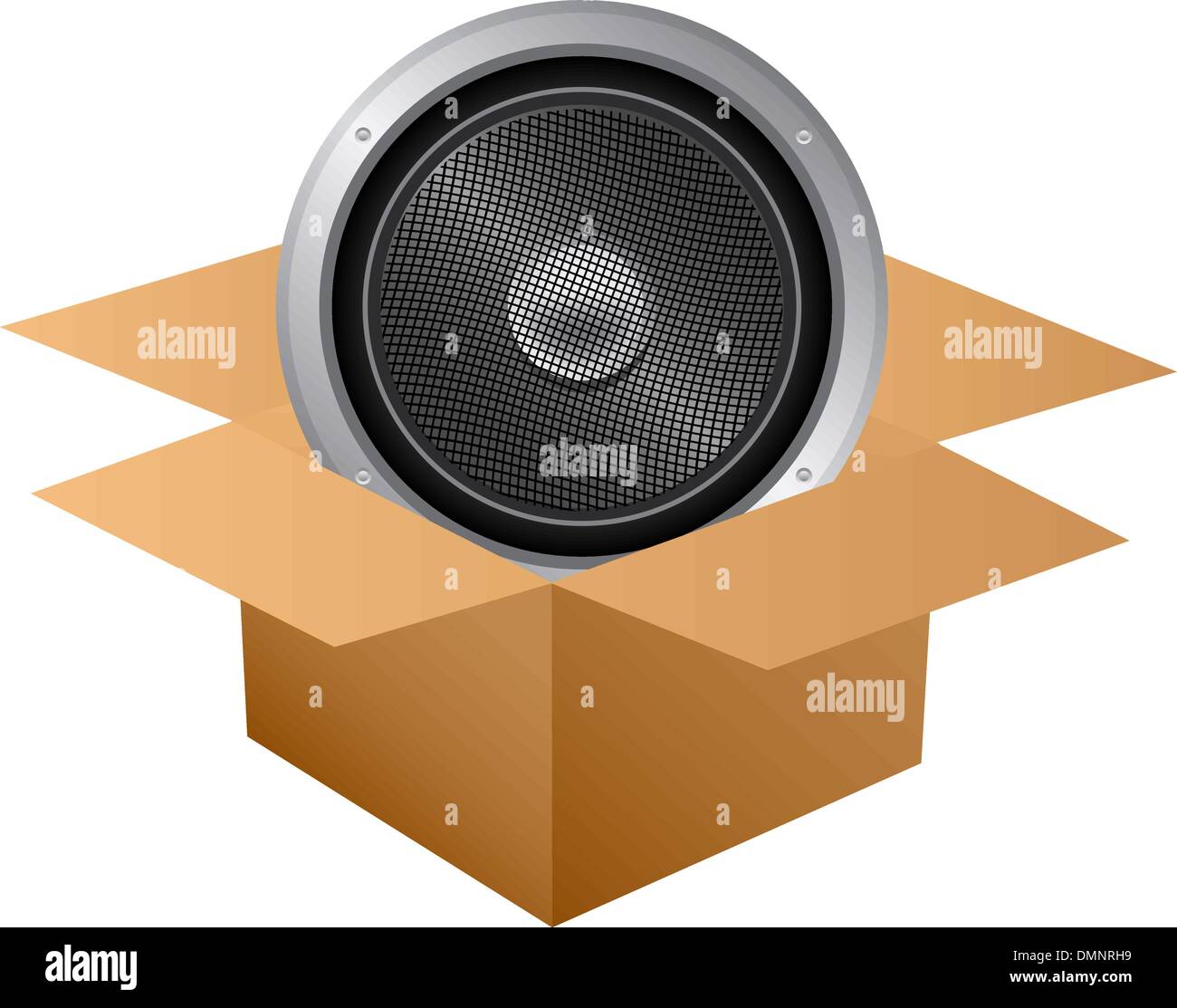 Cardboard box open in Stock Vector Images - Alamy