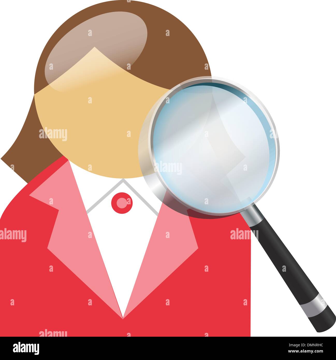 Avatar woman magnifying glass hi-res stock photography and images - Alamy
