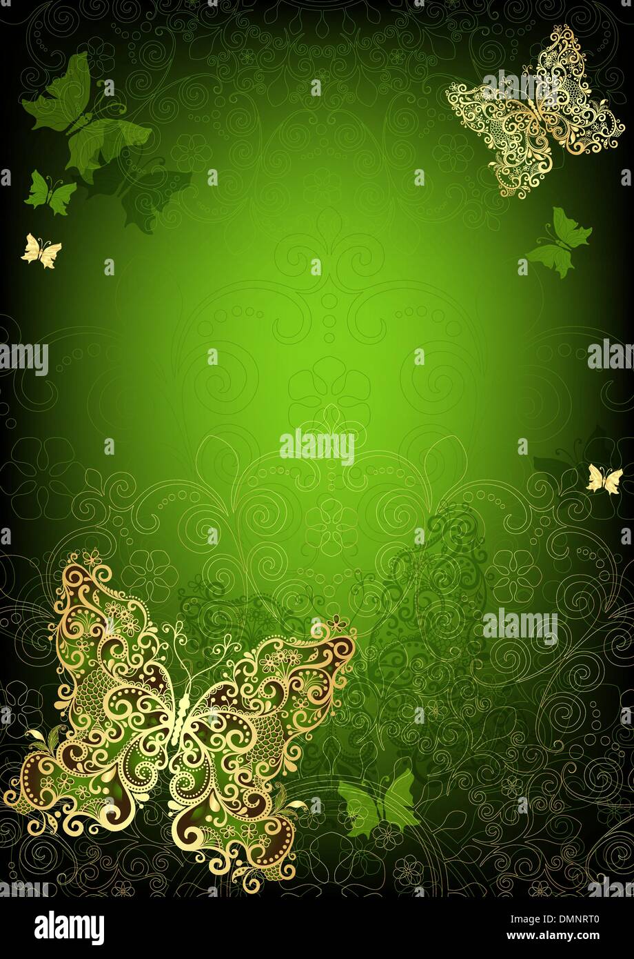 Golden frame vintage leaf Stock Vector Images - Alamy